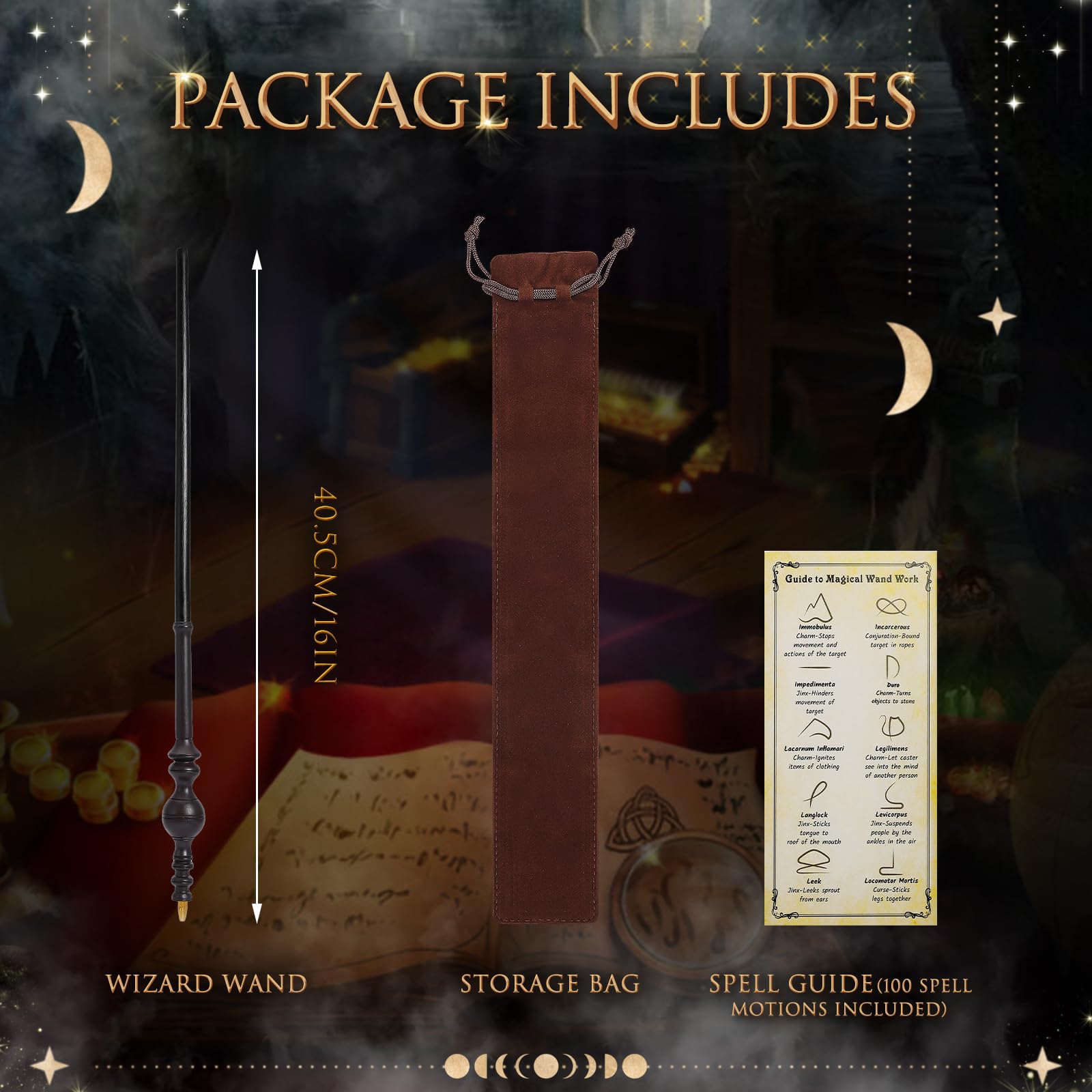 Snapklik.com : EZVYAO Wizard Wand Magic Witch Sorcerer Wands For Kids ...
