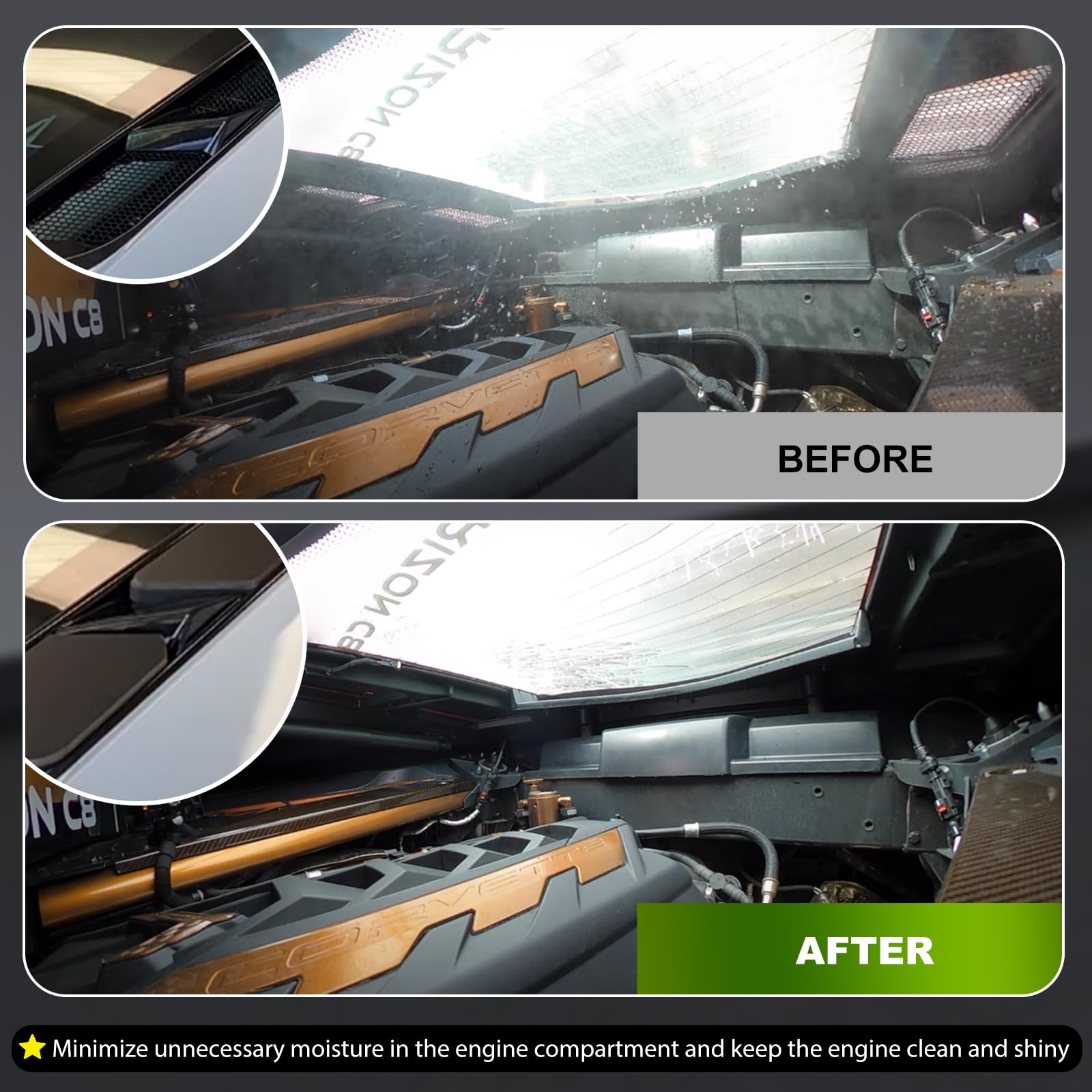Snapklik.com : Sporacingrts Engine Bay Vent Covers Compatible