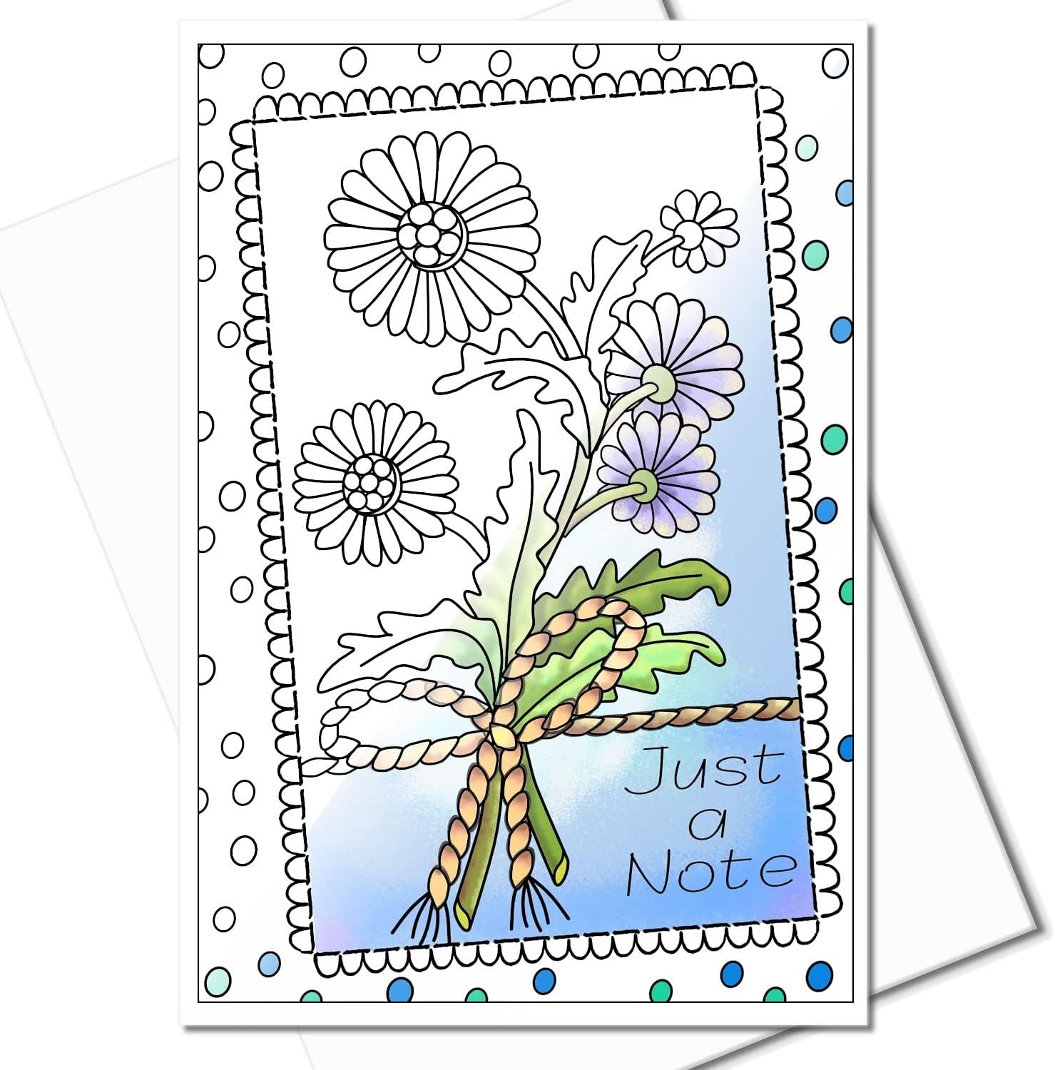 Amazon.com : Art Eclect Just a Note Adult Coloring Cards, 10 Cards with ...