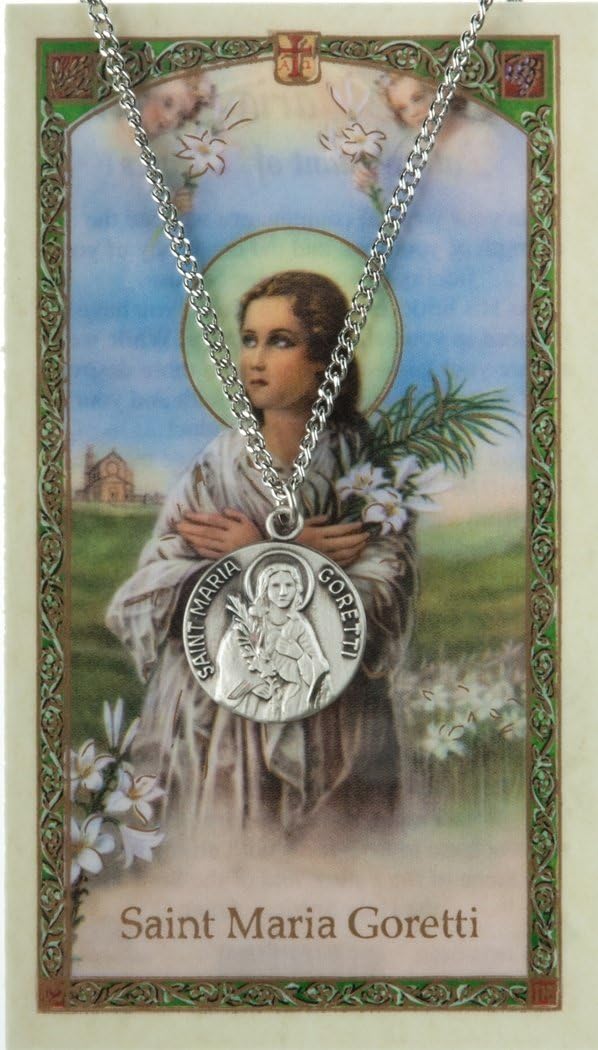 Amazon.com: Patron and Protector Medals Pewter Saint St Maria Goretti ...