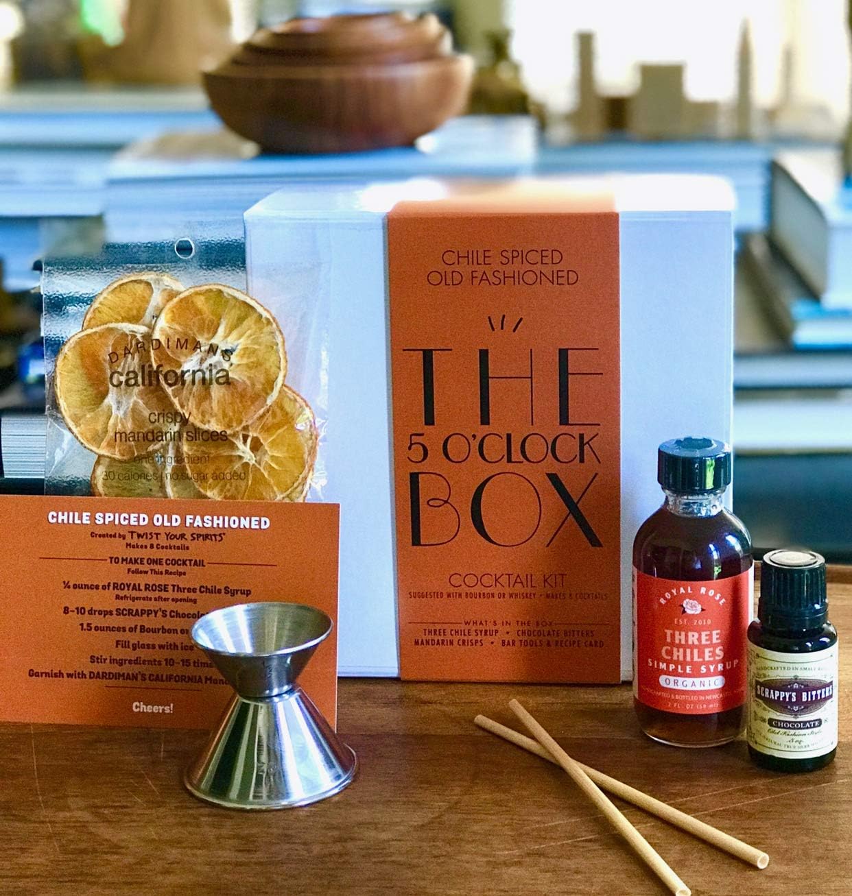 Amazon.com: The 5 O'Clock Box Cocktail Kit - Spiced Old Fashioned ...