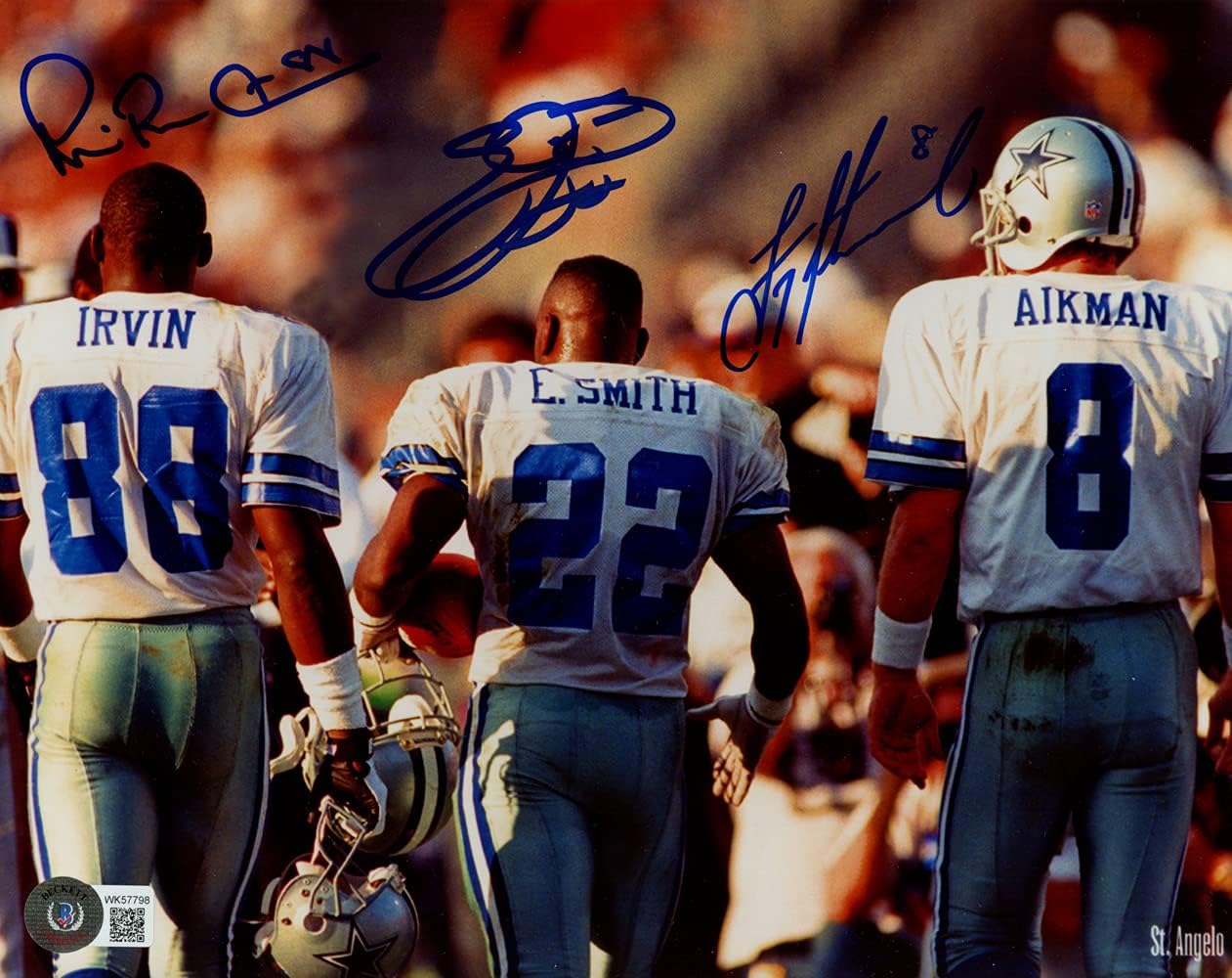 Amazon.com: Dallas Cowboys Triplets Autographed 8x10 Photo Emmitt ...
