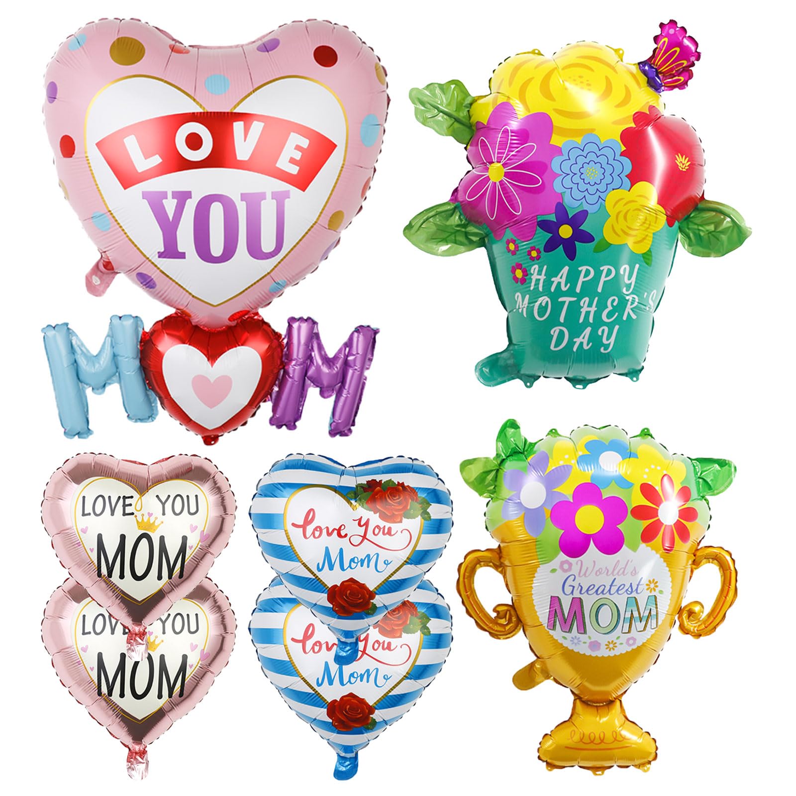 Snapklik.com : 7 Pieces Mothers Day Balloons 32 Inch Happy Mothers Day ...