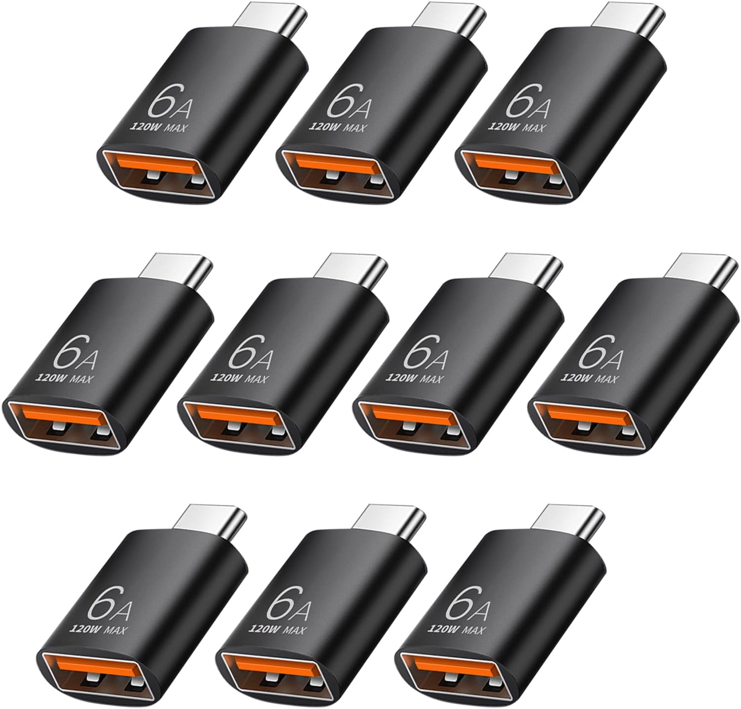 Amazon.com: 10 Pack 10Gbps/120W USB C to USB3.1 Adapter,Black Type C ...