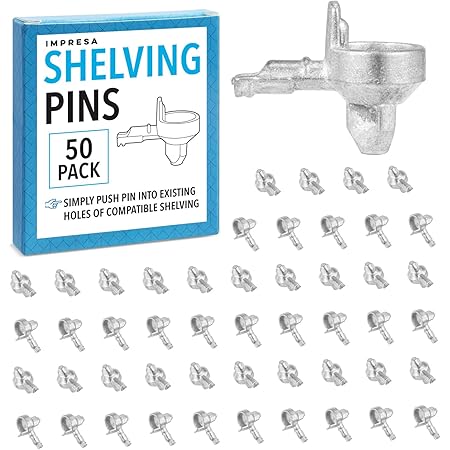 Amazon.com: [50 Pack] 3mm Impresa Metal Shelf Pegs for IKEA Billy Shelf ...