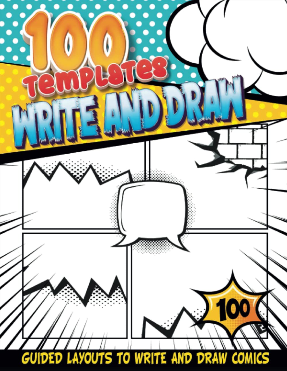 Diy Comic Book Kit: Sketch Book For Comic Fans For Teaching How To Draw ...