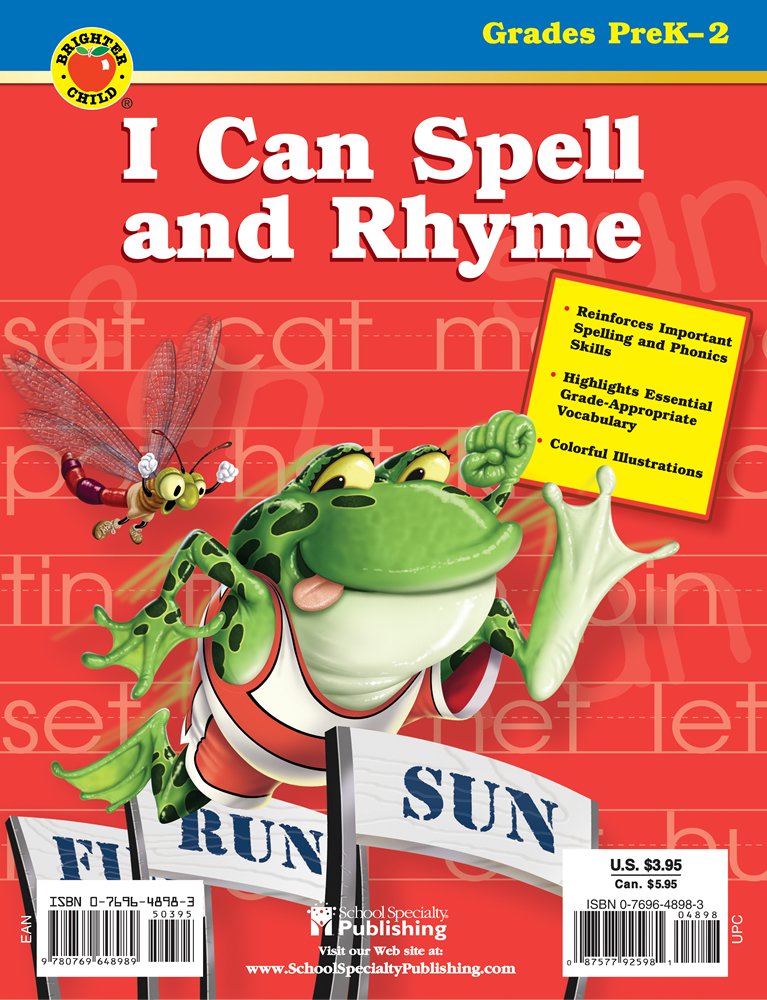 I Can Spell And Rhyme (I Can Series): Brighter Child: 9780769648989 ...