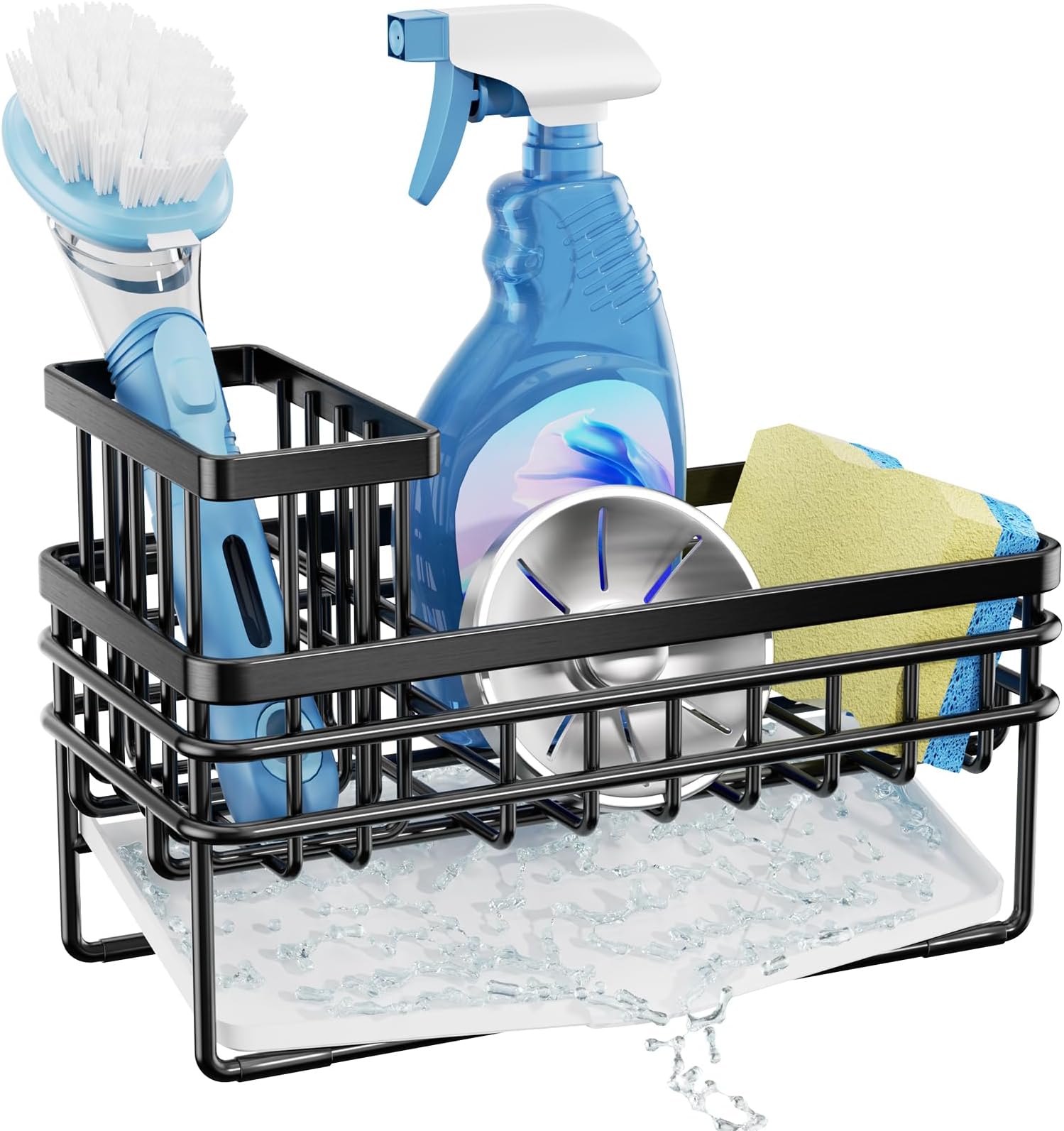 Amazon.com: Gosmol Silicone Sponge Holder Rack Dish Soap Holder for ...