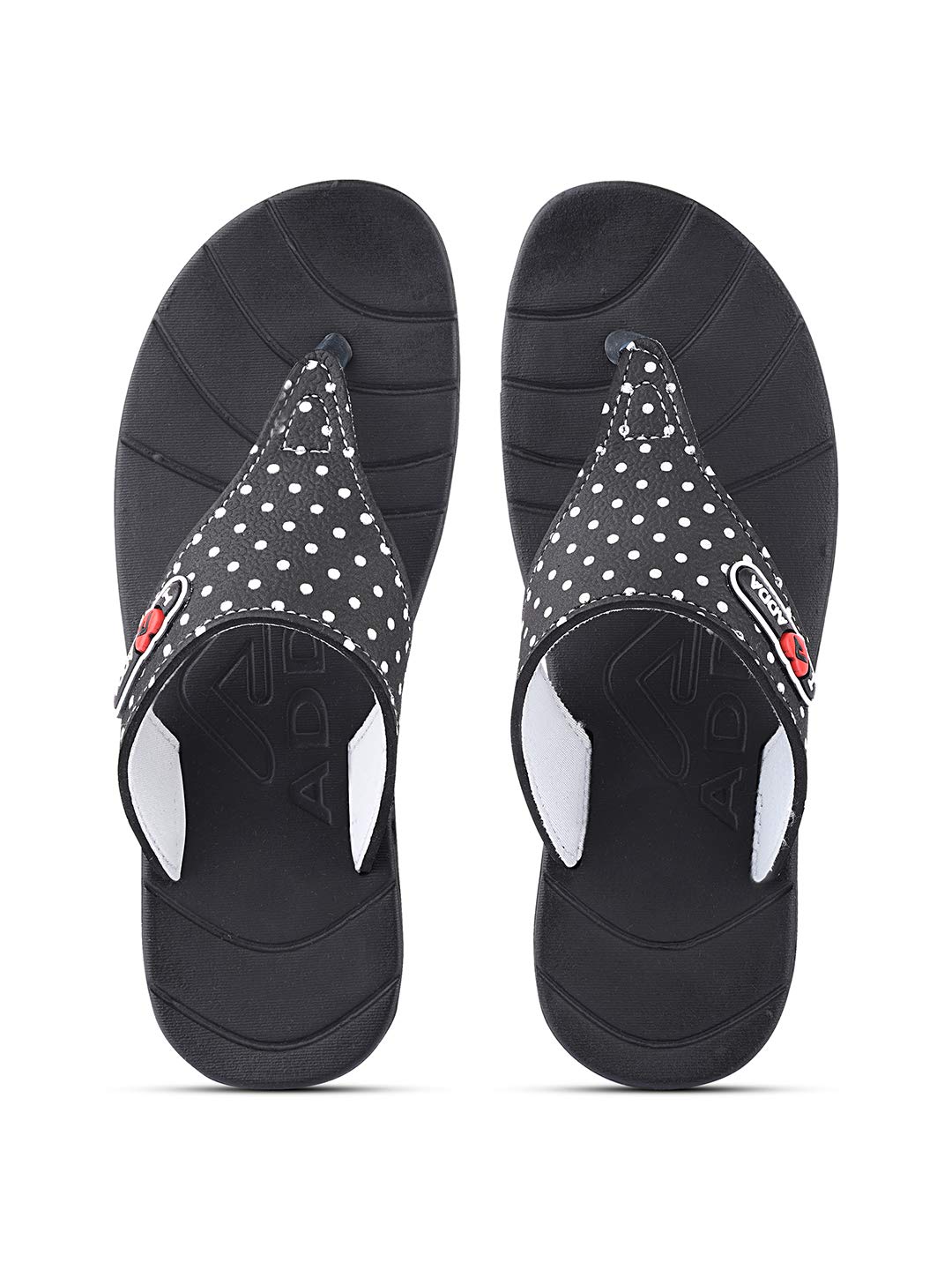 Buy ADDA (LABEL) Women's AWESOME-1 Black Rubber Open-back Slipper - 4 ...