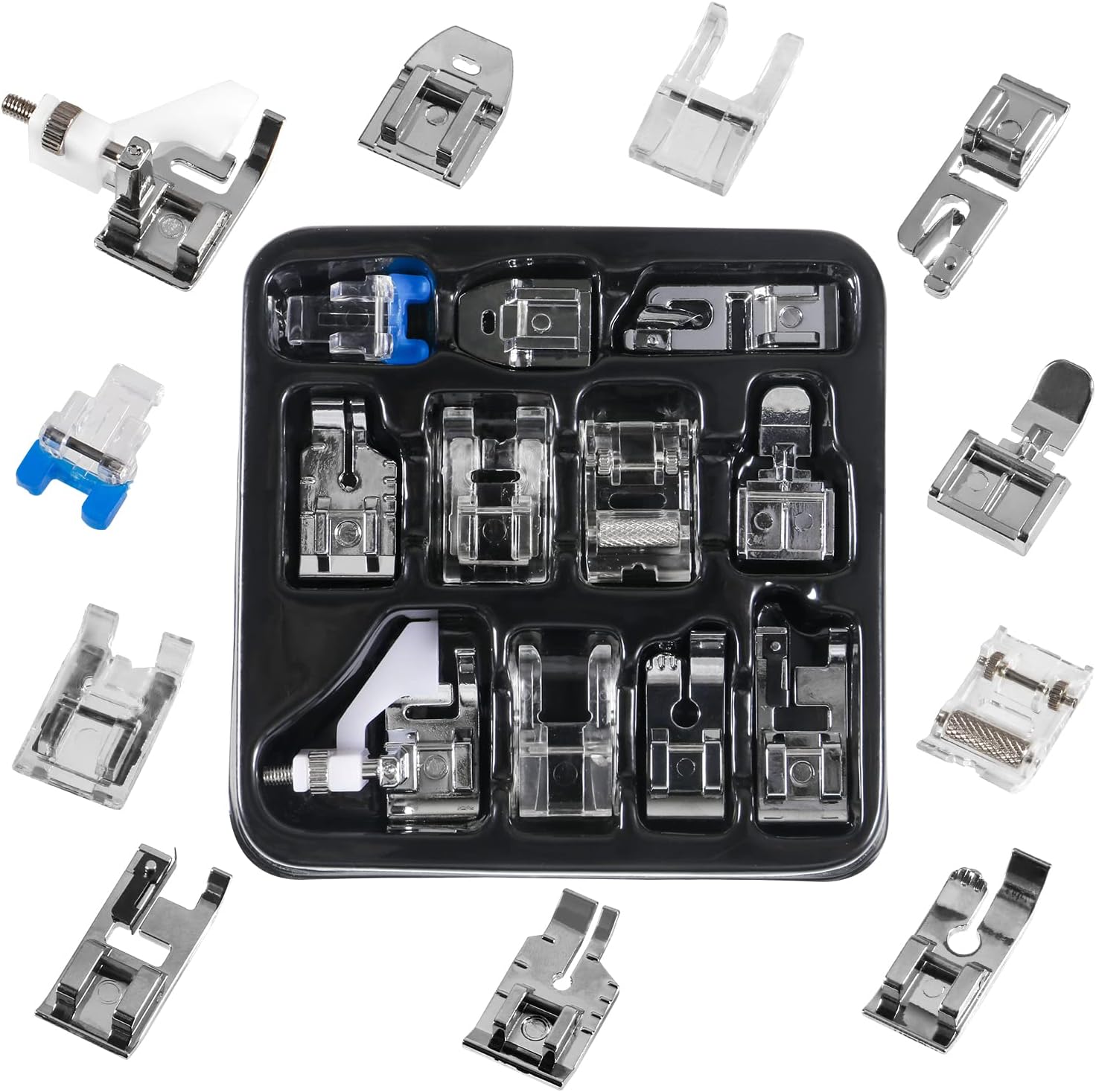 Amazon.com: AITIAO 11Pcs Presser Feet Set Snap On Sewing Machine ...