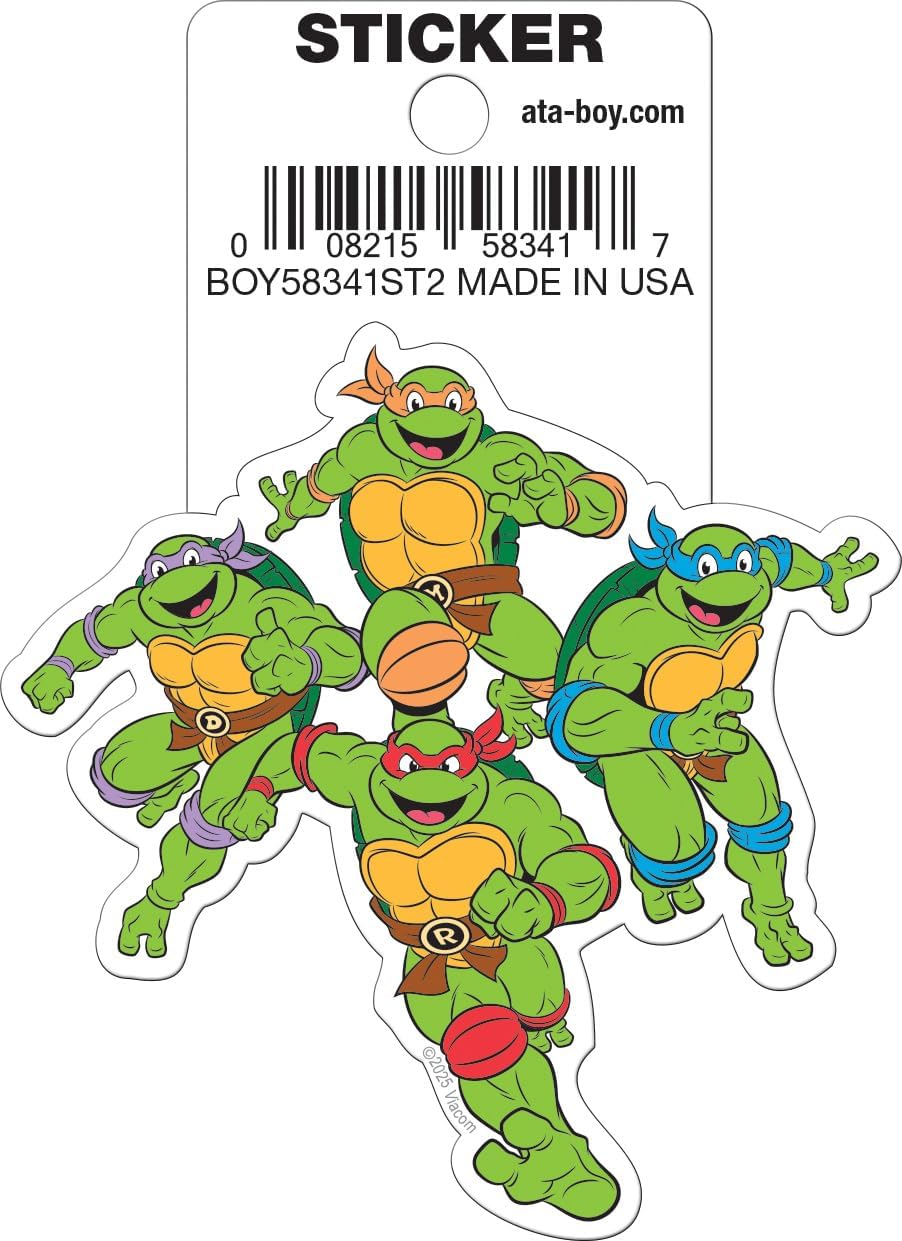 Amazon.com: Ata-Boy Teenage Mutant Ninja Turtles Team Action Die Cut 3" Sticker : Arts, Crafts ...