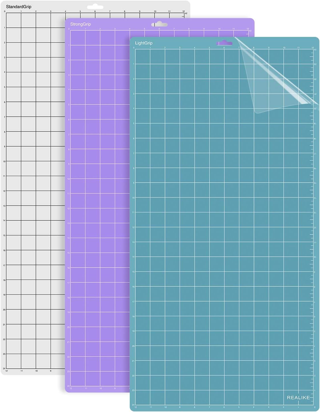 Amazon.com: ReArt Cutting Mat Variety 6 Packs for Silhouette Cameo 4/3 ...