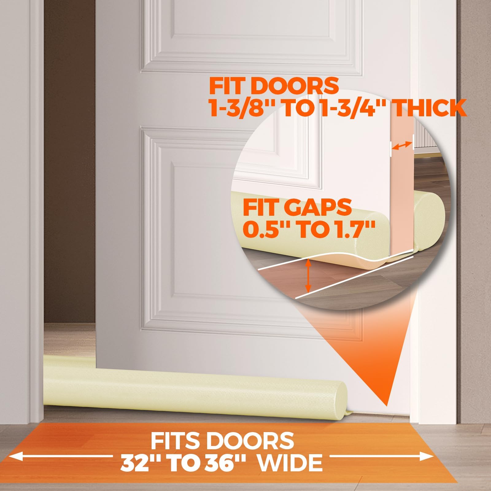 Snapklik.com : Holikme Two-Sided Door Draft Stopper Weather Stripping ...