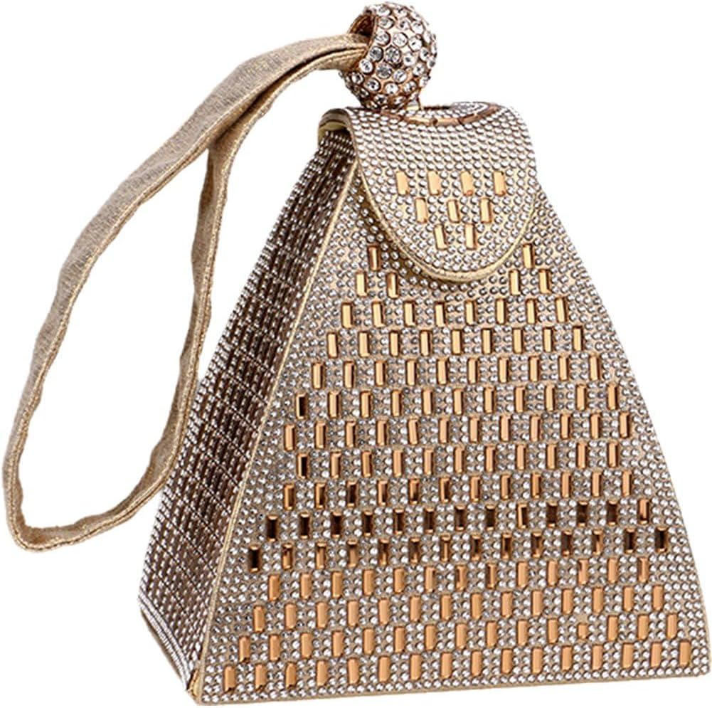 Pyramid Shape Rhinestones Luxury Evening Bags Fashion Evening Handbag ...
