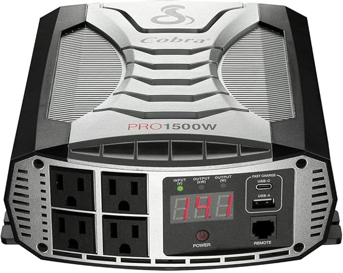 Cobra 1500W Portable Power Inverter with Remote Controller