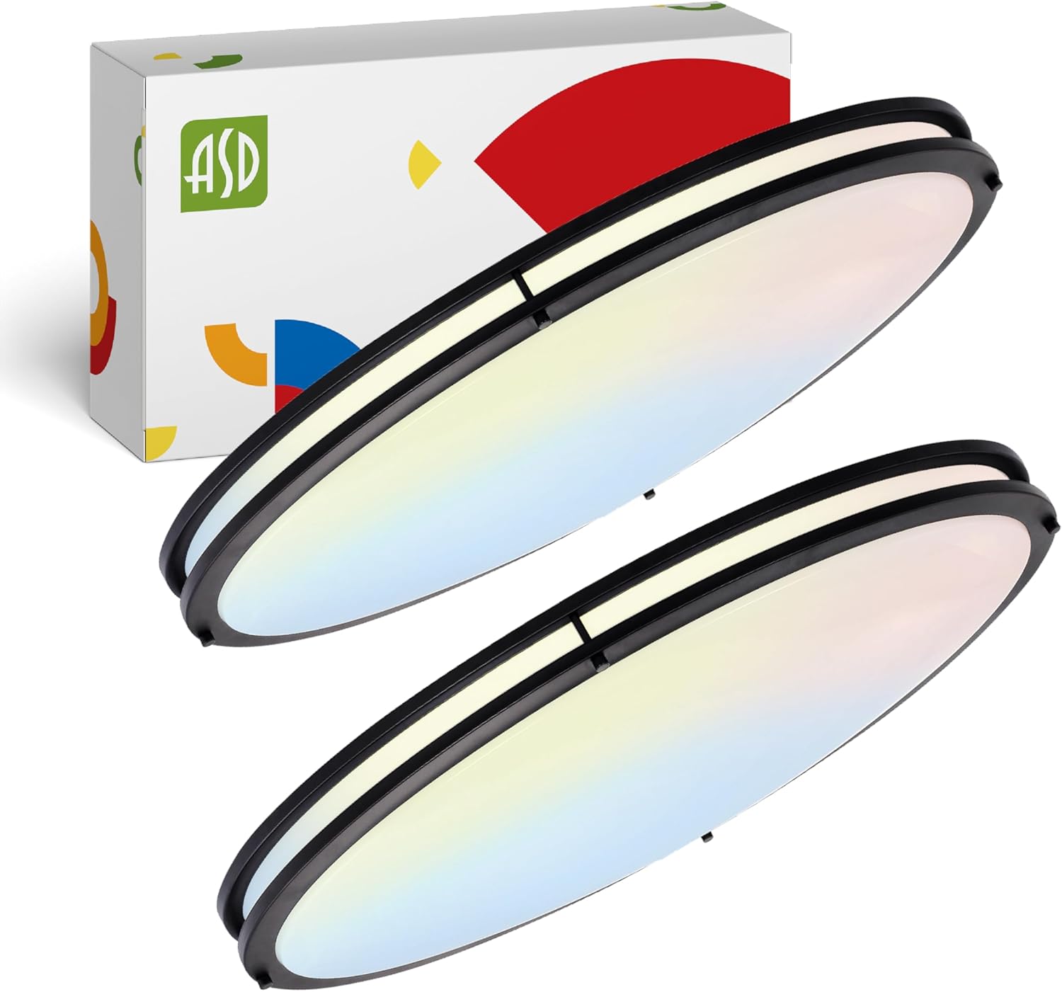 ASD LED 32 Inch Oval Flush Mount Light Fixture | 45W 3750LM 3000K-5000K ...