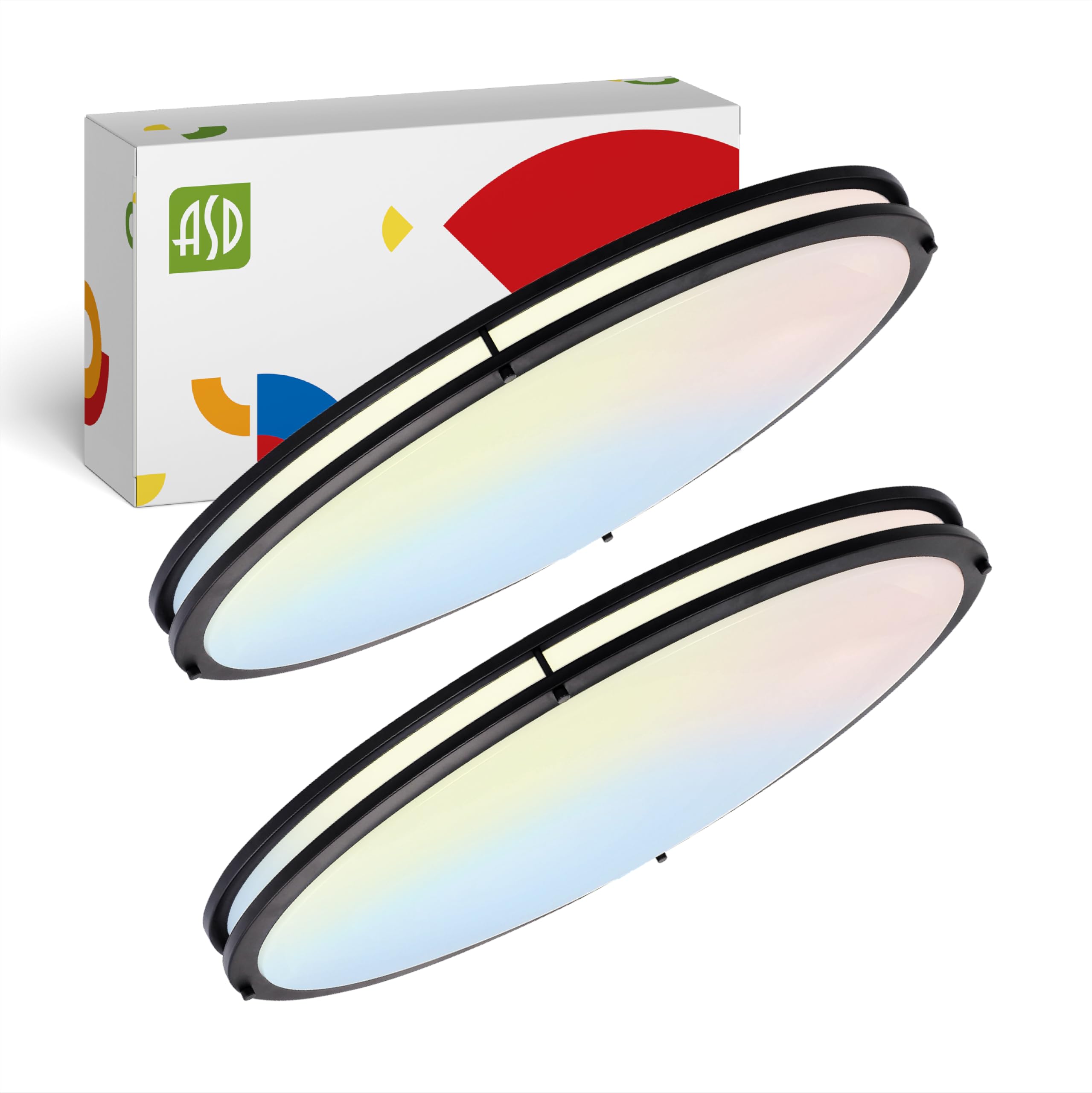 ASD LED 32 Inch Oval Flush Mount Light Fixture | 45W 3750LM 3000K-5000K ...