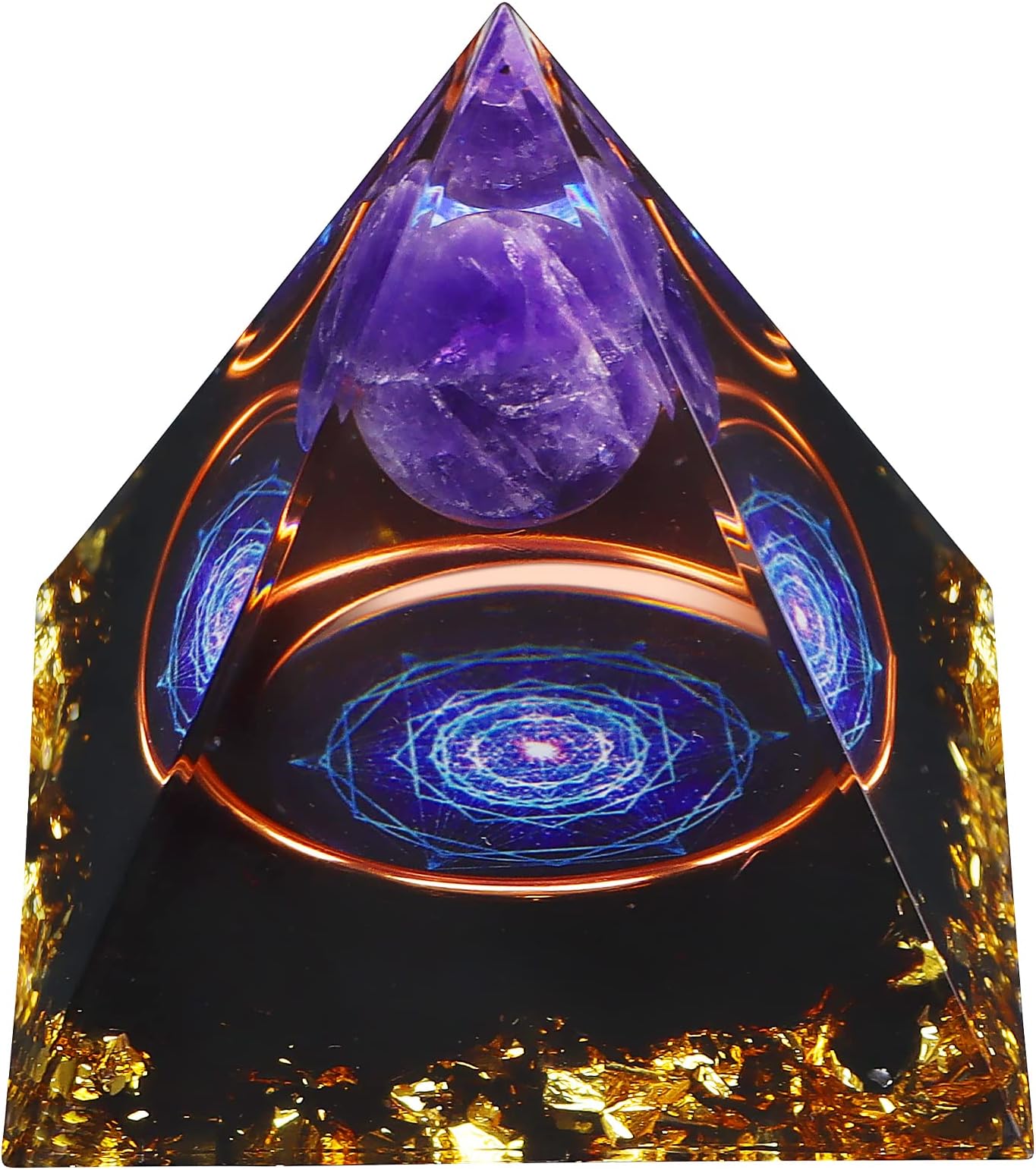 Amazon.com: MXiiXM Orgone Pyramid for Positive Energy, Amethyst Crystal ...