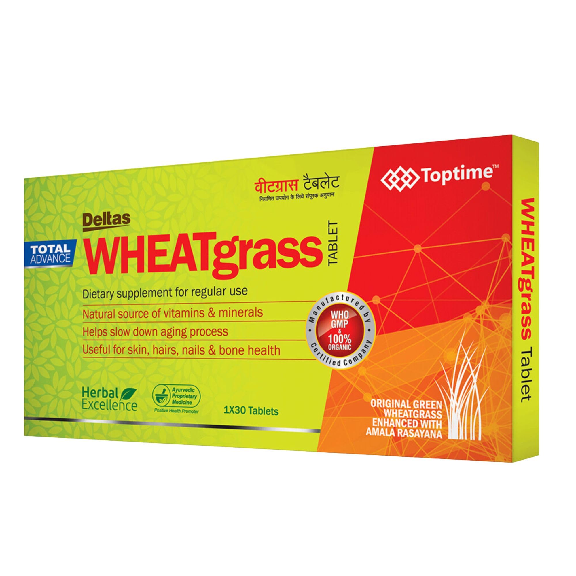 Buy Revitalize Naturally Toptime Wheatgrass Tablets - 30 Day Supply for ...