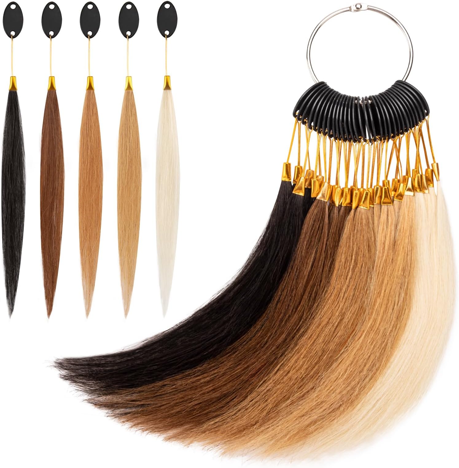 Amazon.com : SUMEI HAIR 30Pcs 8" Human Hair Swatches for Testing Hair ...