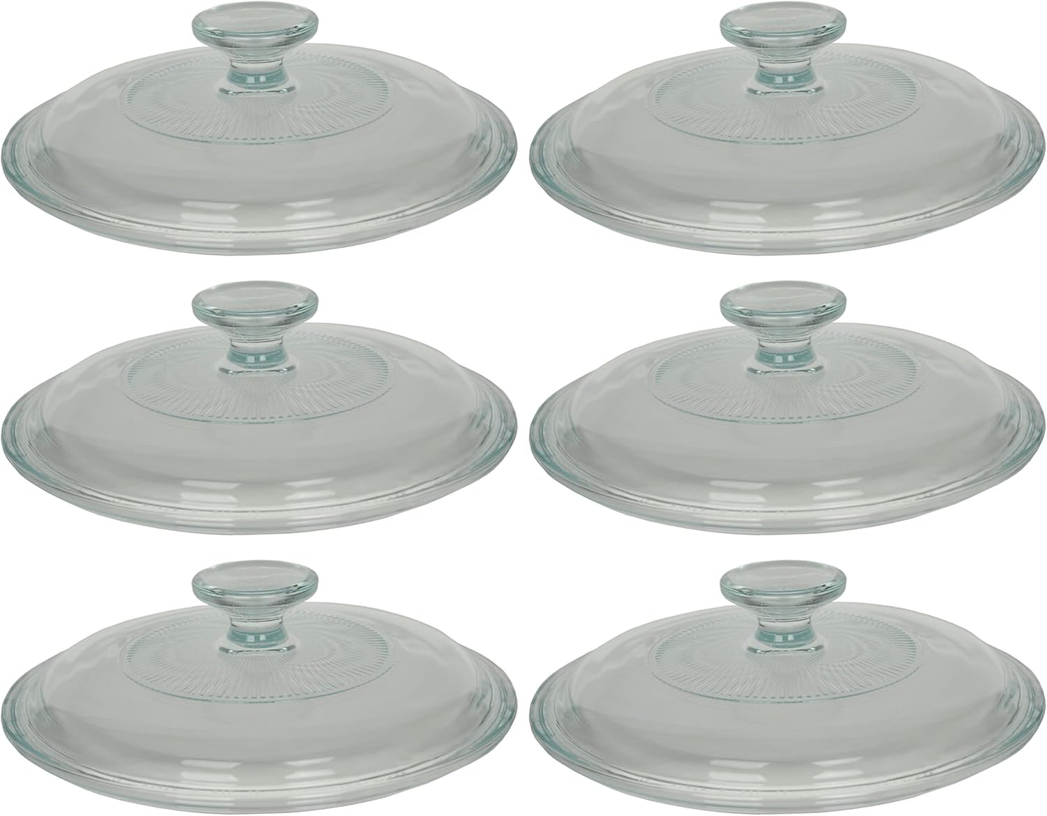 Amazon.com: Corningware G-5C French White Fluted Glass Lid - 6 Pack ...