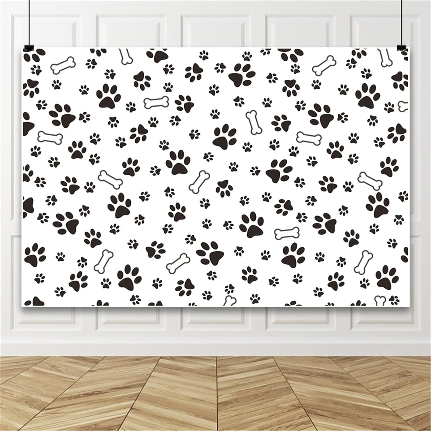 Amazon.com : Renaiss 10x7ft Dog Footprints Backdrops for Photography ...