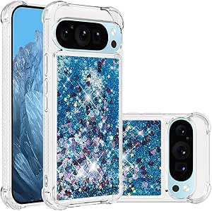 Amazon.com: Monwutong Slim Fit Phone Case for Google Pixel 9 Pro XL,Soft TPU Glitter Liquid ...