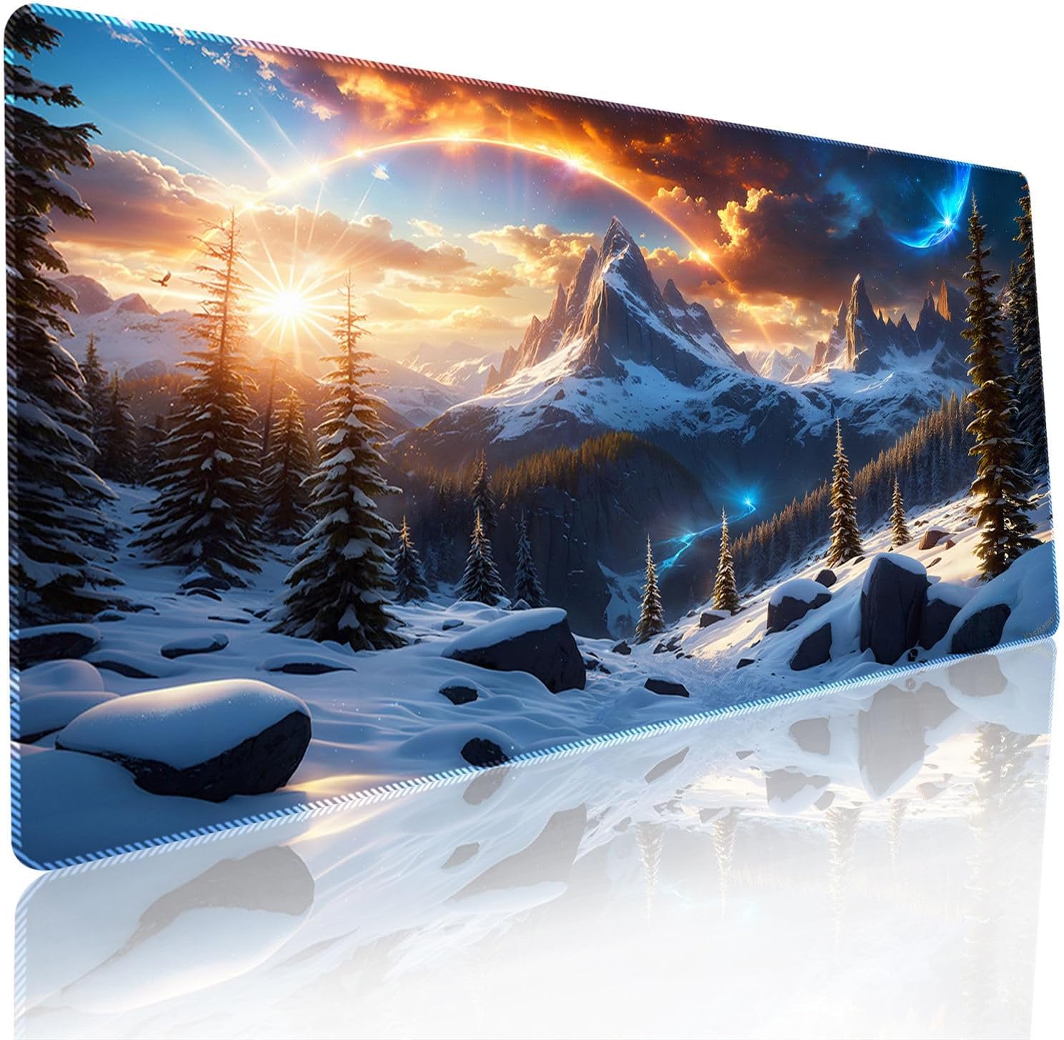 Surwin Mauspad Groß, Landschaft Muster Mouse Pad Gaming Office Mousepad ...