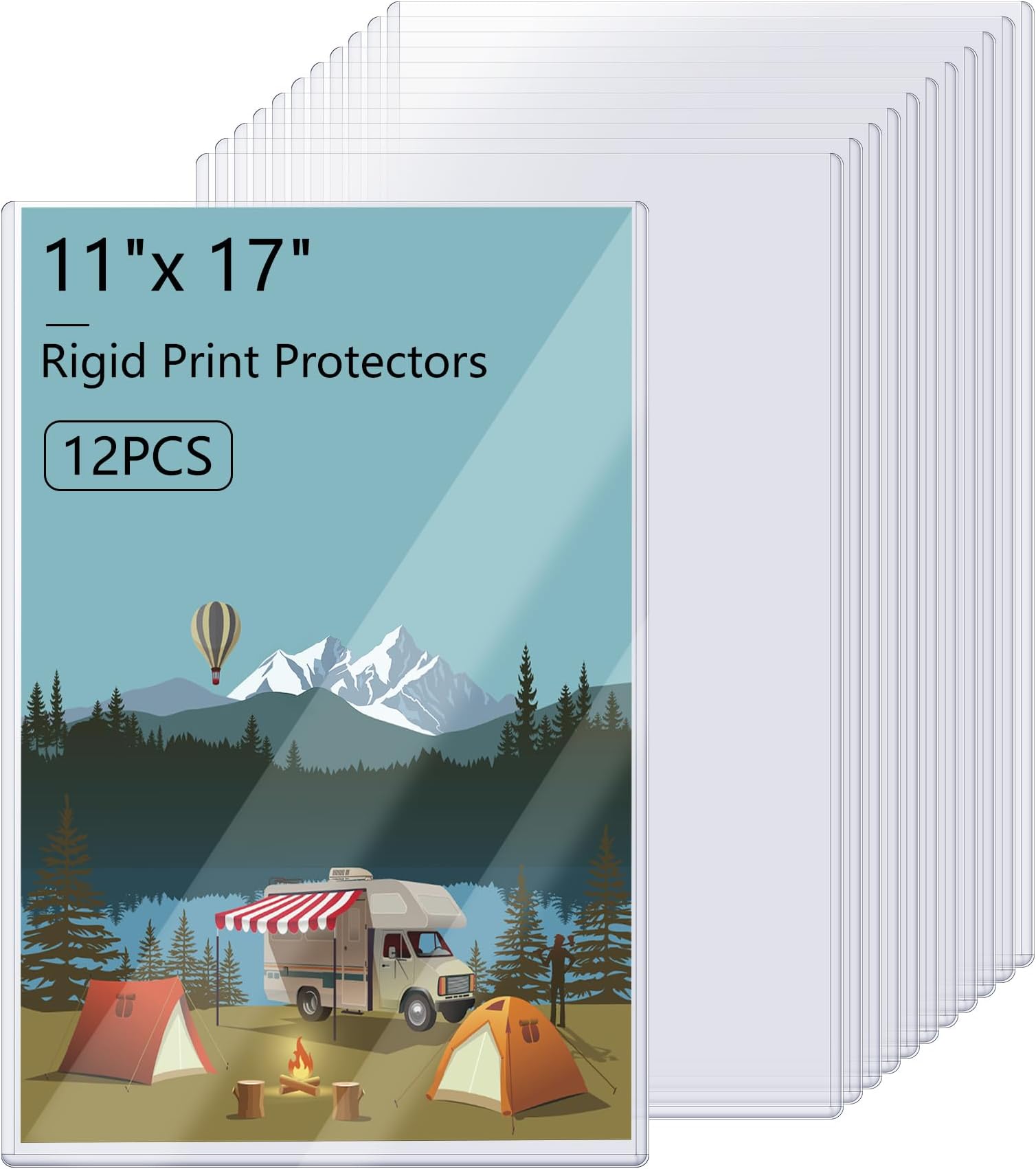 Amazon.com : AKONEGE 12PCS 11x17 Rigid Print Protectors Hard Plastic ...