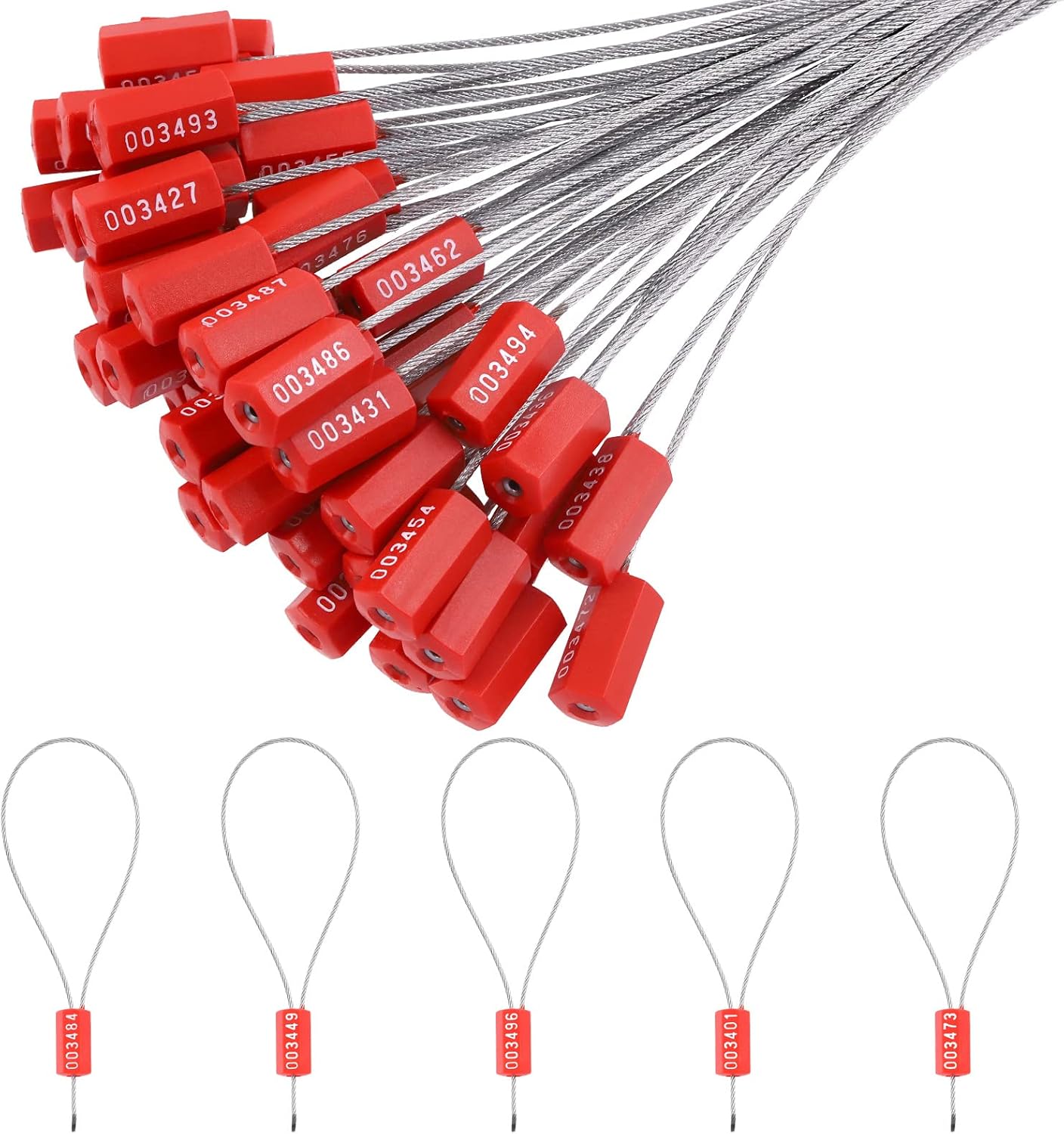 Amazon.com: Mardatt 50 Pcs Steel Numbered Security Tags Color ...