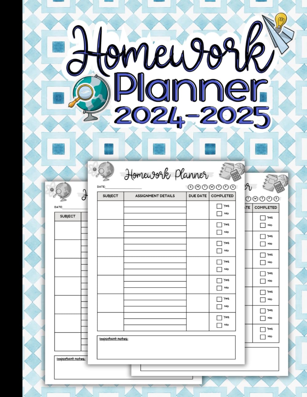 Homework planner 2024-2025: Stay Organized, Master Your Classwork - Undated Daily Assignment ...