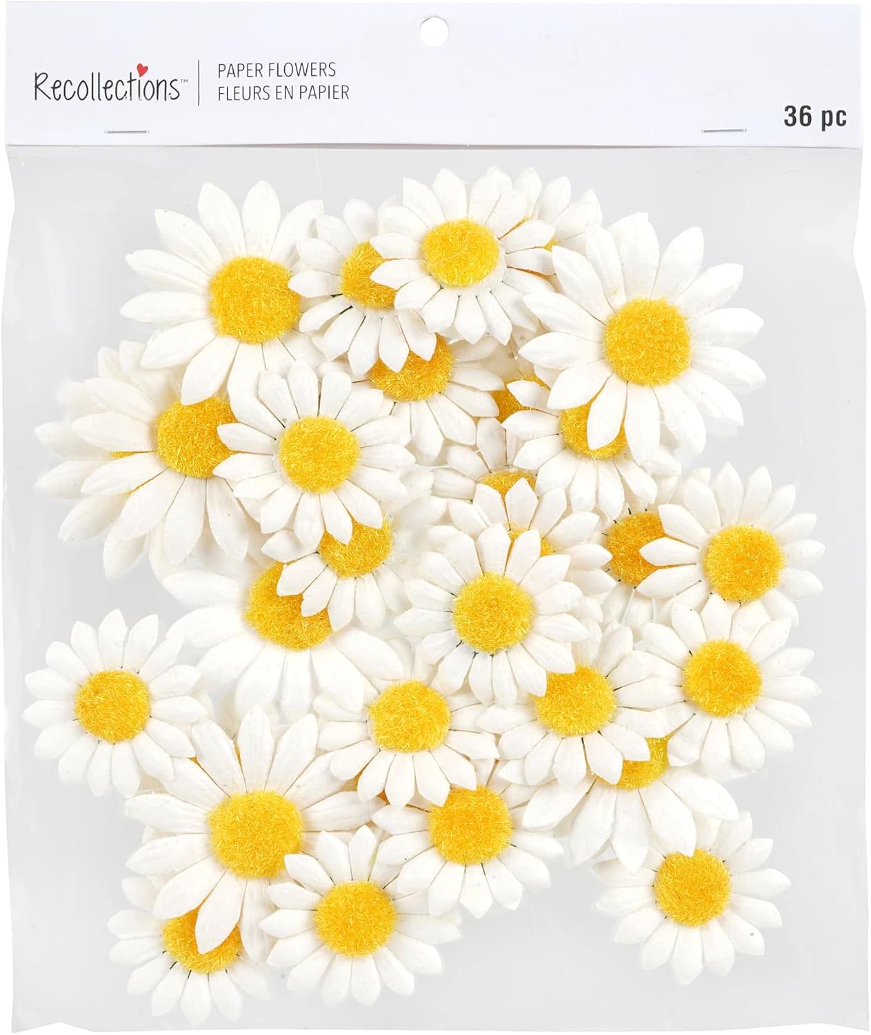Amazon.com: 12 Packs: 36 ct. (432 Total) White Daisy Paper Flowers by ...