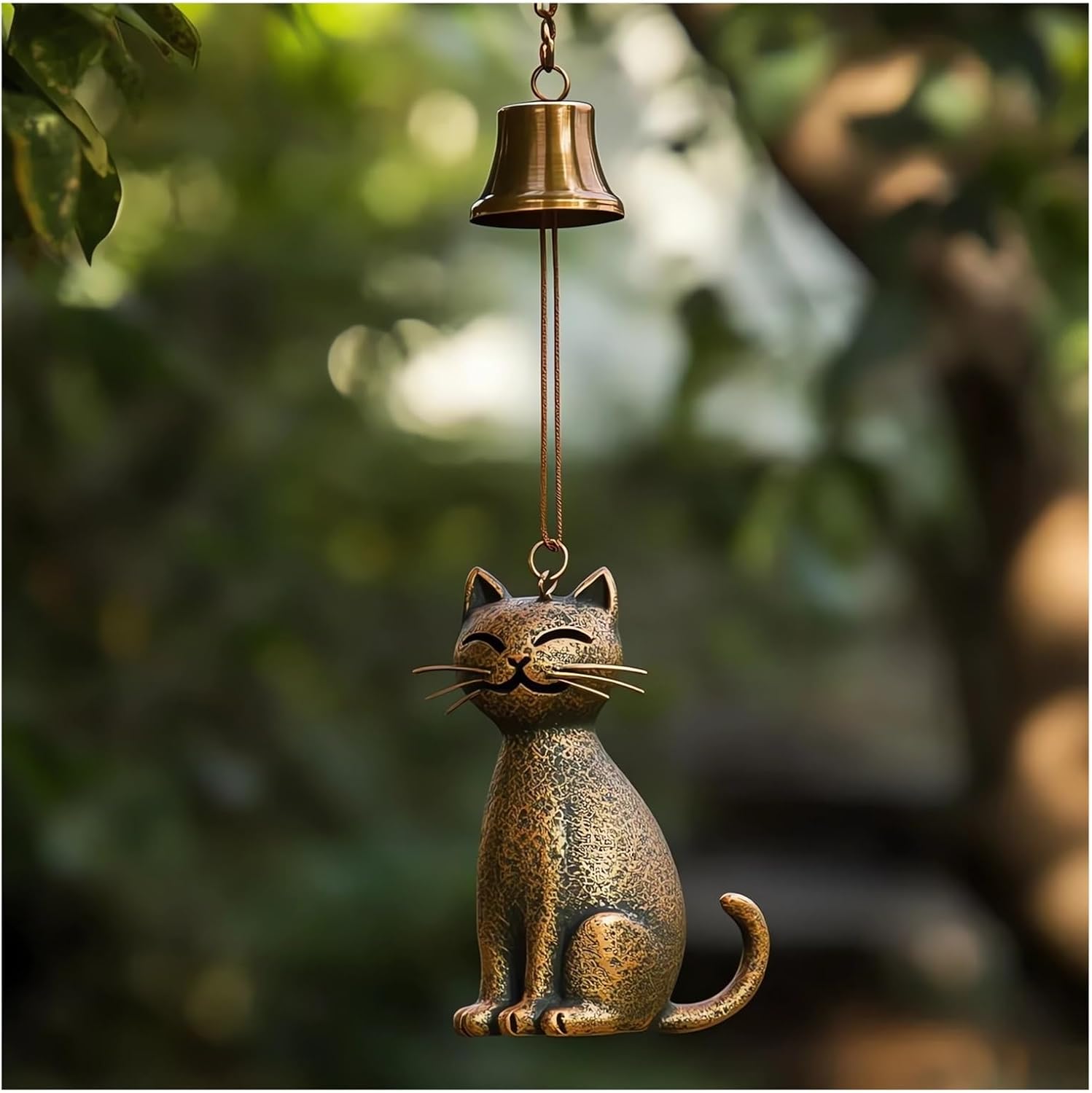 Amazon.com : Cat Wind Chime 2025 New Unique Cat Garden Decor Outdoor ...