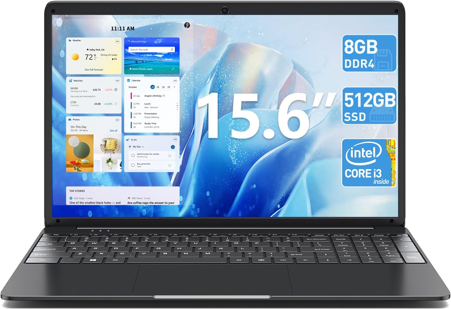 Amazon.com: SGIN Laptops, Laptop 15 Inch, 4GB DDR4 128GB SSD Laptops ...