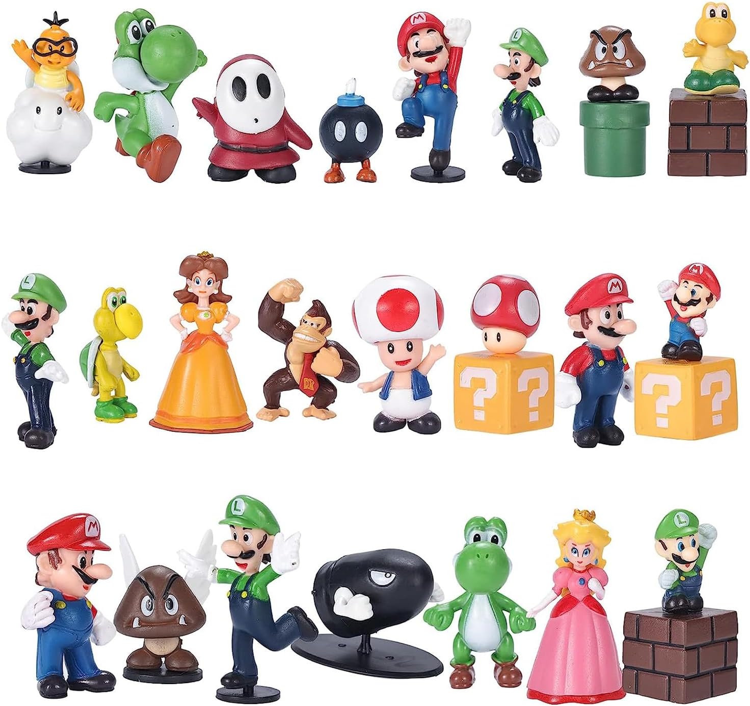Amazon.com: 28 PCS/Set Mario Action Figure Toys,Mario Bros Super Mary ...