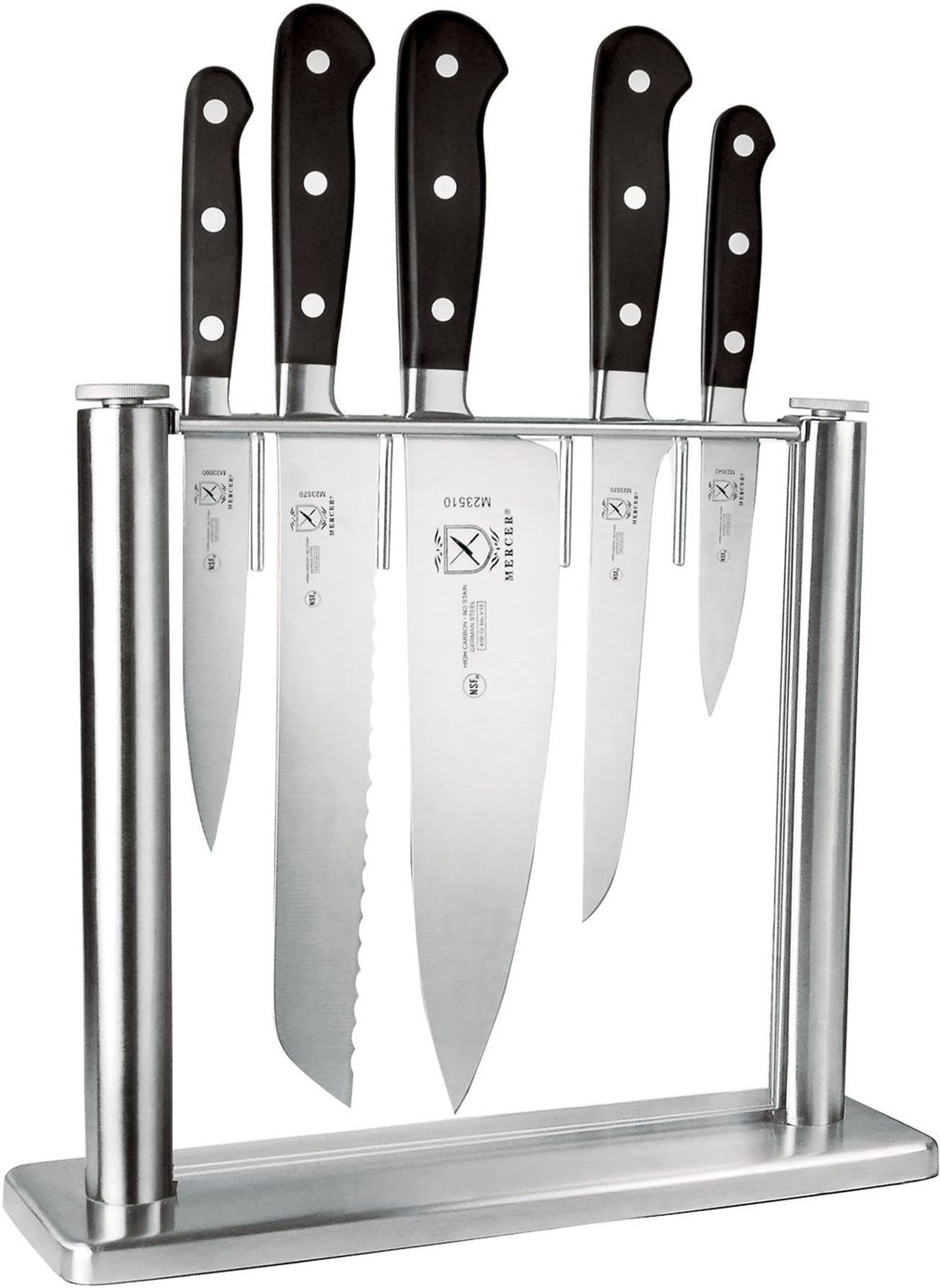 Amazon.com: HAMPTON FORGE Skandia Reflections 6 Piece Glass Block Knife ...