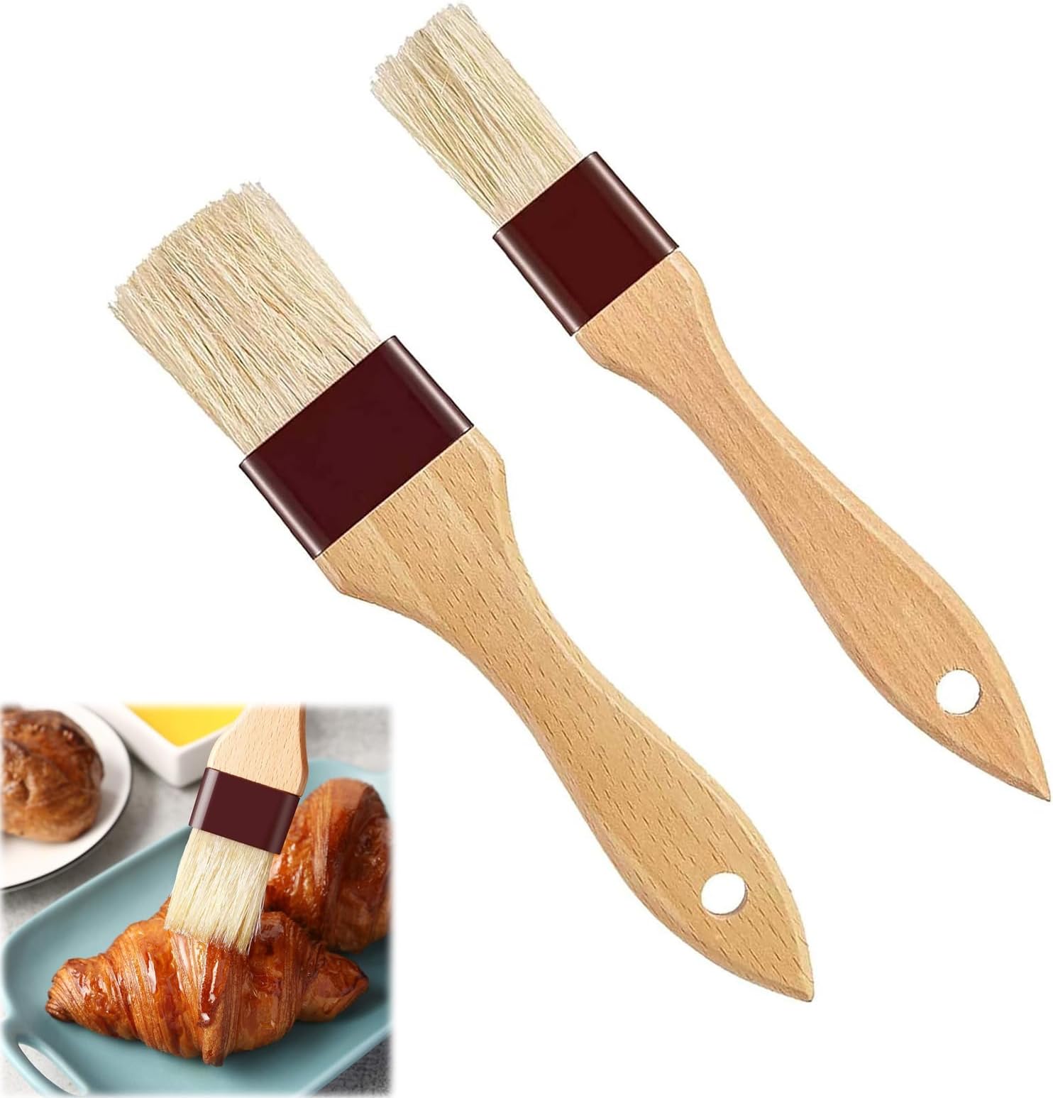 Tala Wooden Pastry Brush - Basting Cooking Brush - Ideal for Applying ...