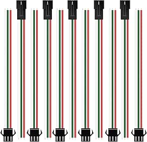 Amazon.com: mxuteuk 20 Pairs JST SM 3 Pin Connectors 22 AWG Male Female LED Wire Connector ...