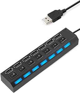 ELE-Gate | Hub USB 7 Puertos | con Switch Individual por Puerto ...