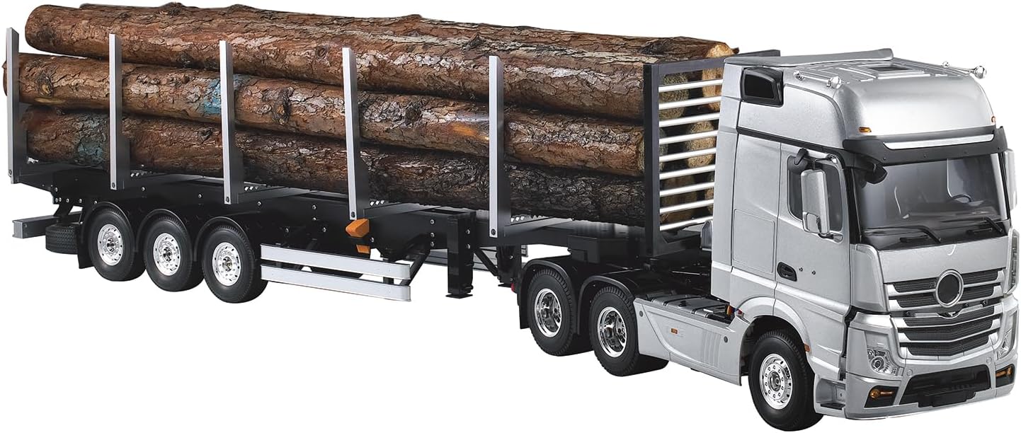 Amazon.com: wheelfun 1/14 RC Timber Trailer 3Axle Timber Truck Pole ...