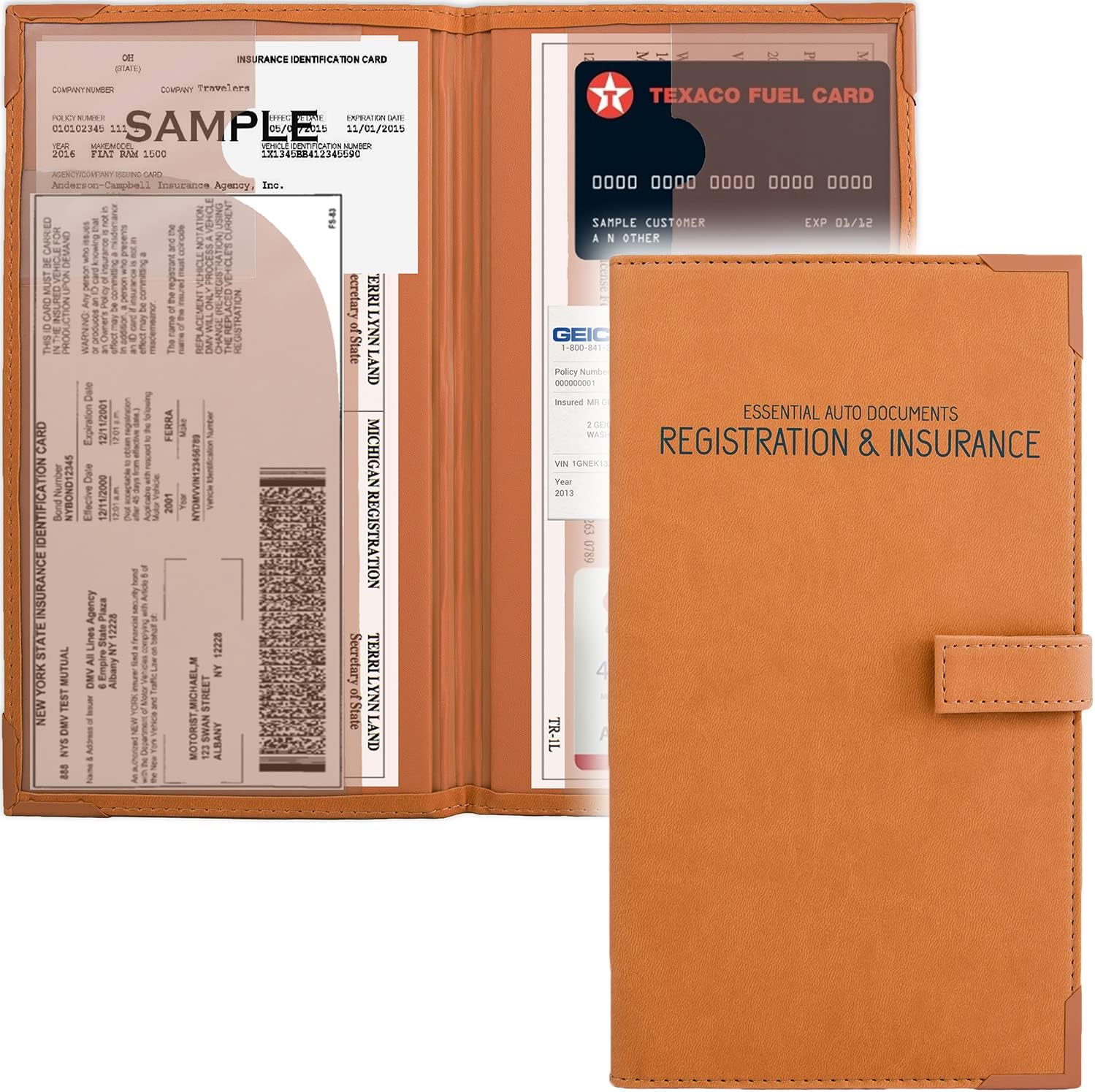 Amazon.com: Auto Insurance and Registration Card Holder - Vehicle Glove ...