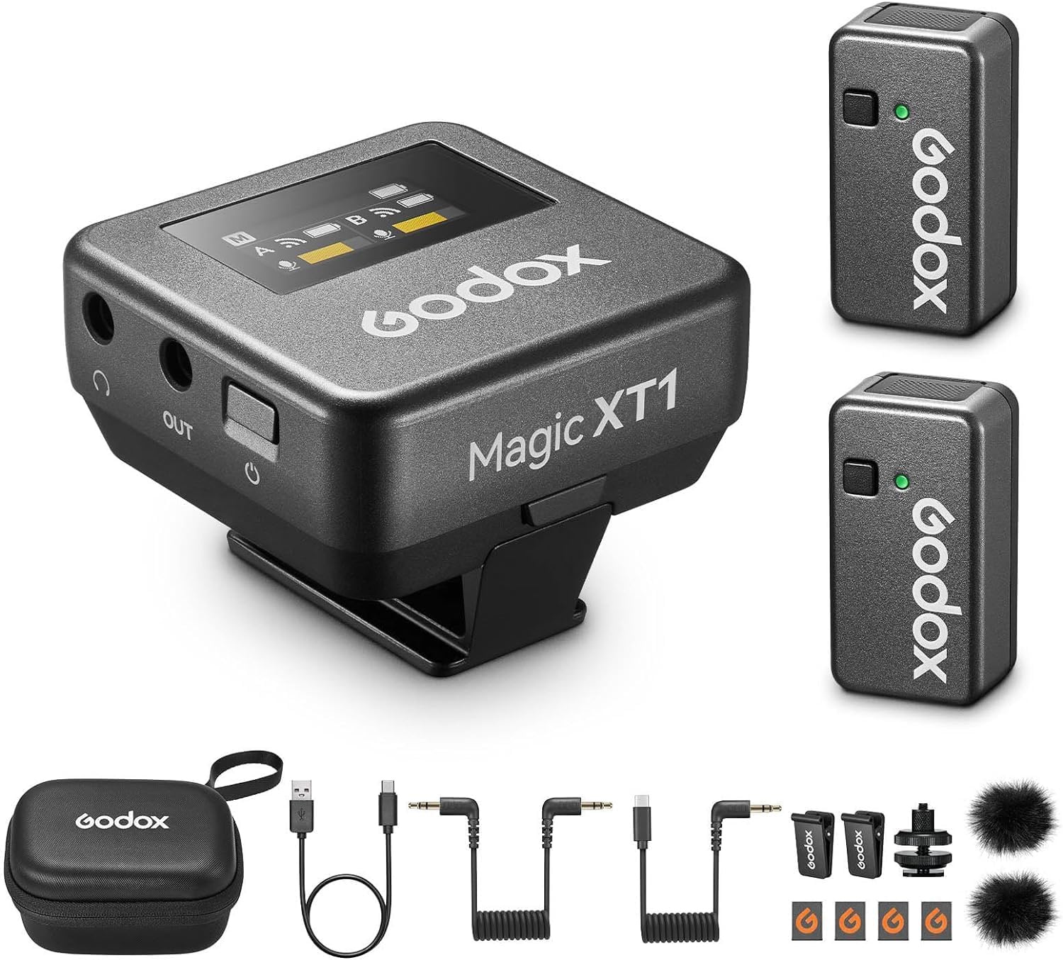 Amazon.com: GODOX Magic XT1 Touchscreen Wireless Lavalier Microphone ...