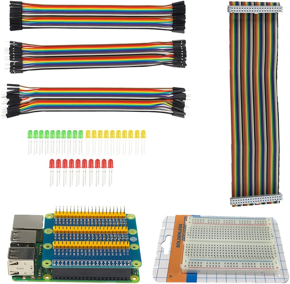 Amazon.com: SHCHV Raspberry Pi 3 Model B Starter Kit with 1 to3 GPIO ...