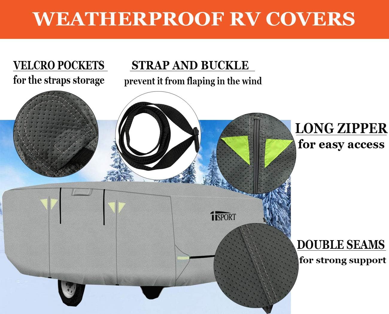 🔥 Flash Sale iiSPORT Water-Repellent Pop Up Folding Camper RV Cover ...