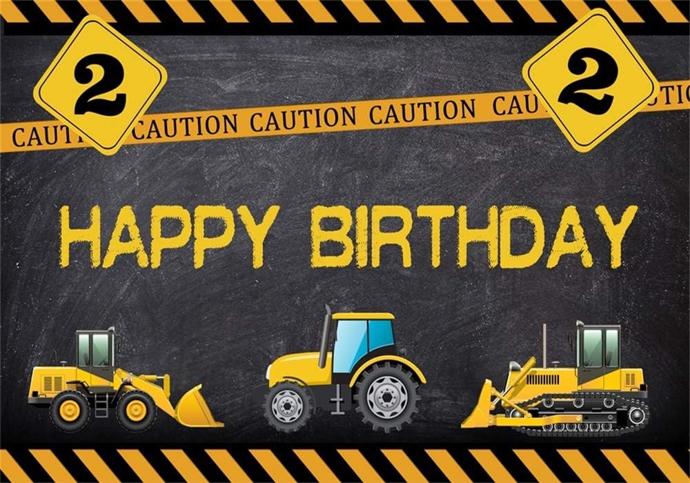 Amazon.com : AOFOTO 6x4ft Construction Birthday Backdrop Banner ...