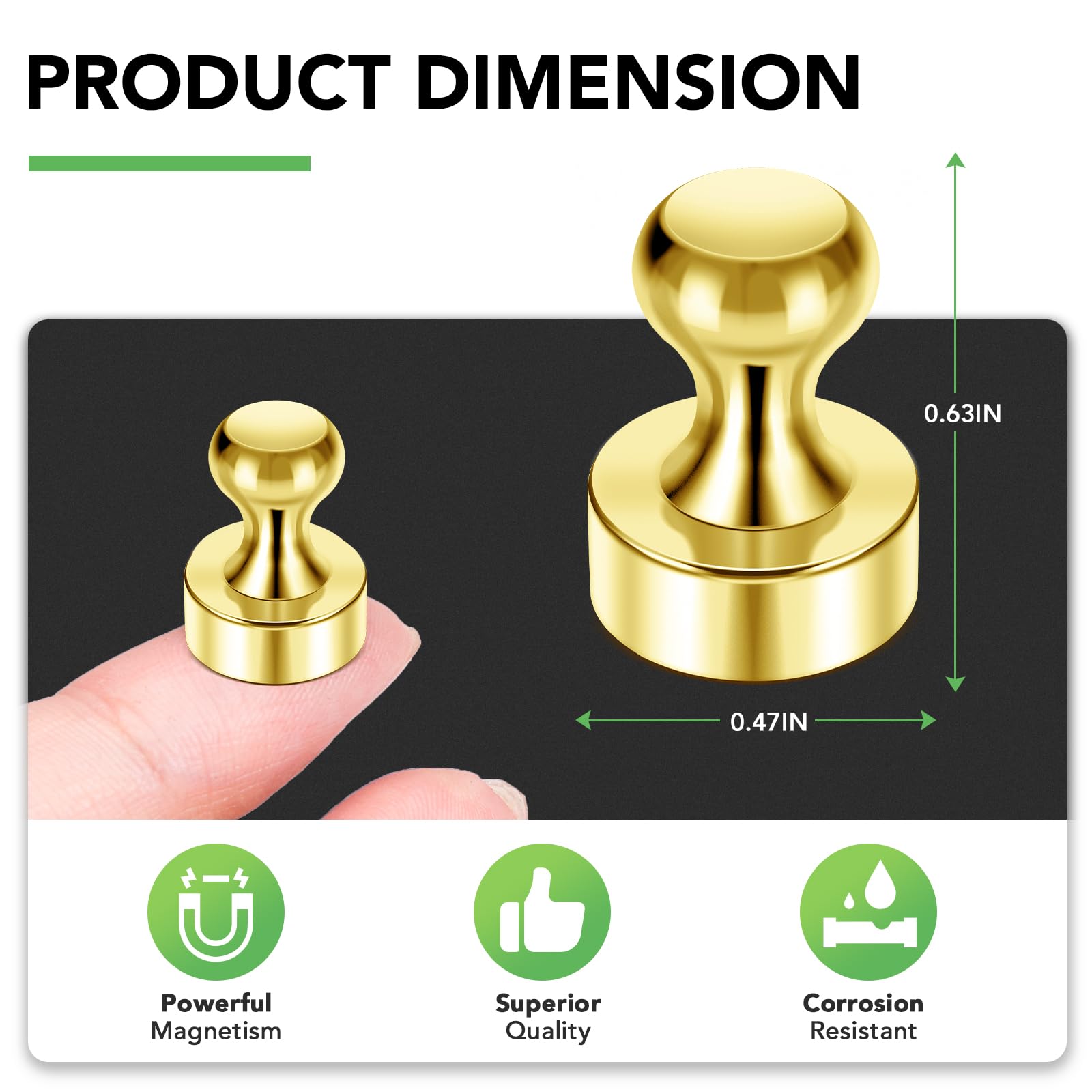 Snapklik.com : 20 Pack Refrigerator Magnets Yellow Strong Whiteboard ...