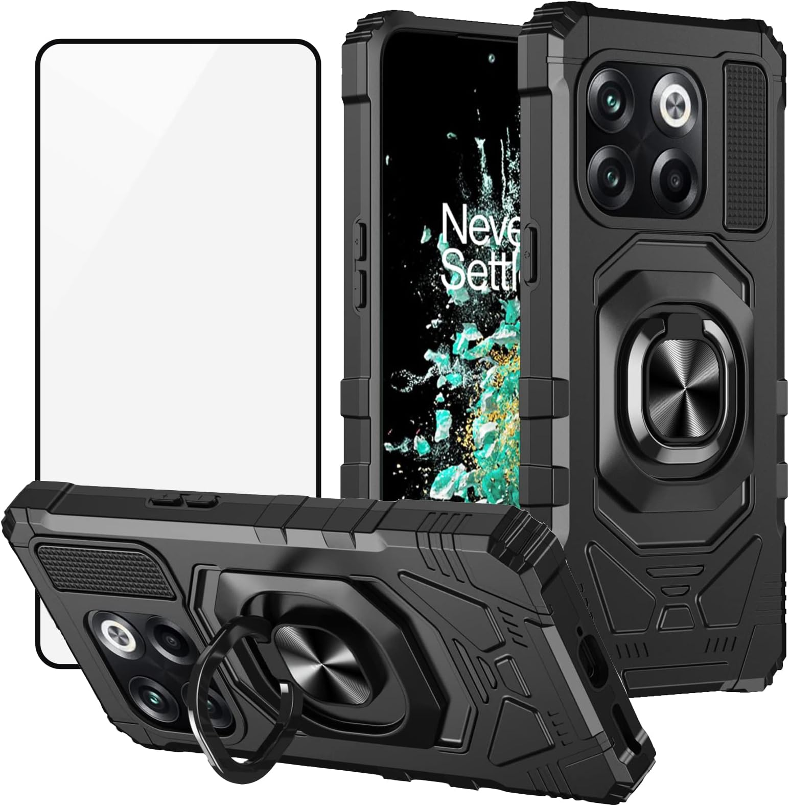 Amazon.com: Ailiber Case for OnePlus 10T 5G with Tempered Glass Screen ...