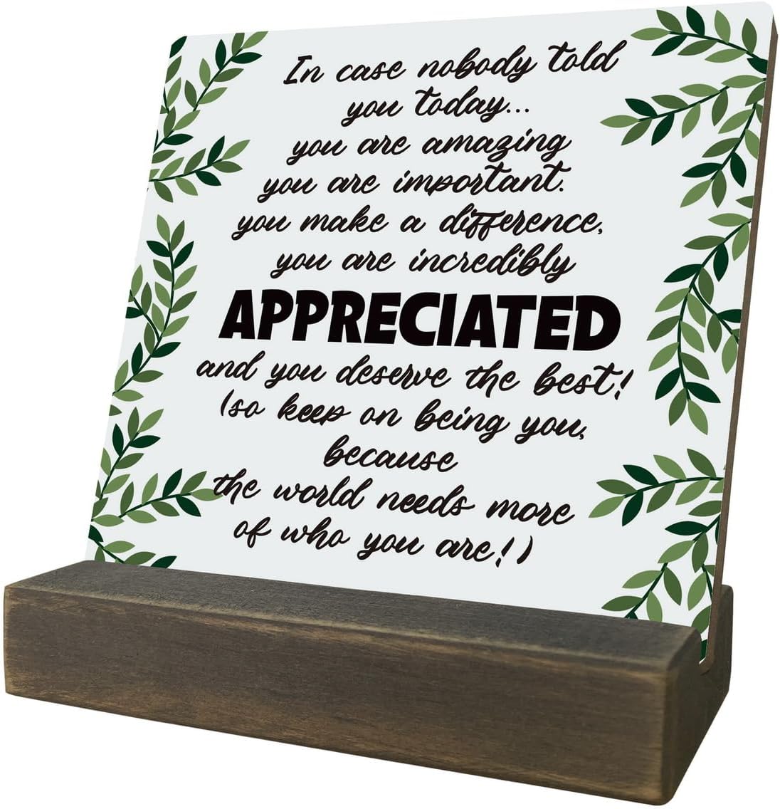 Amazon.com: Inspirational Plaque Signs, You Deserve the Best, Wooden ...