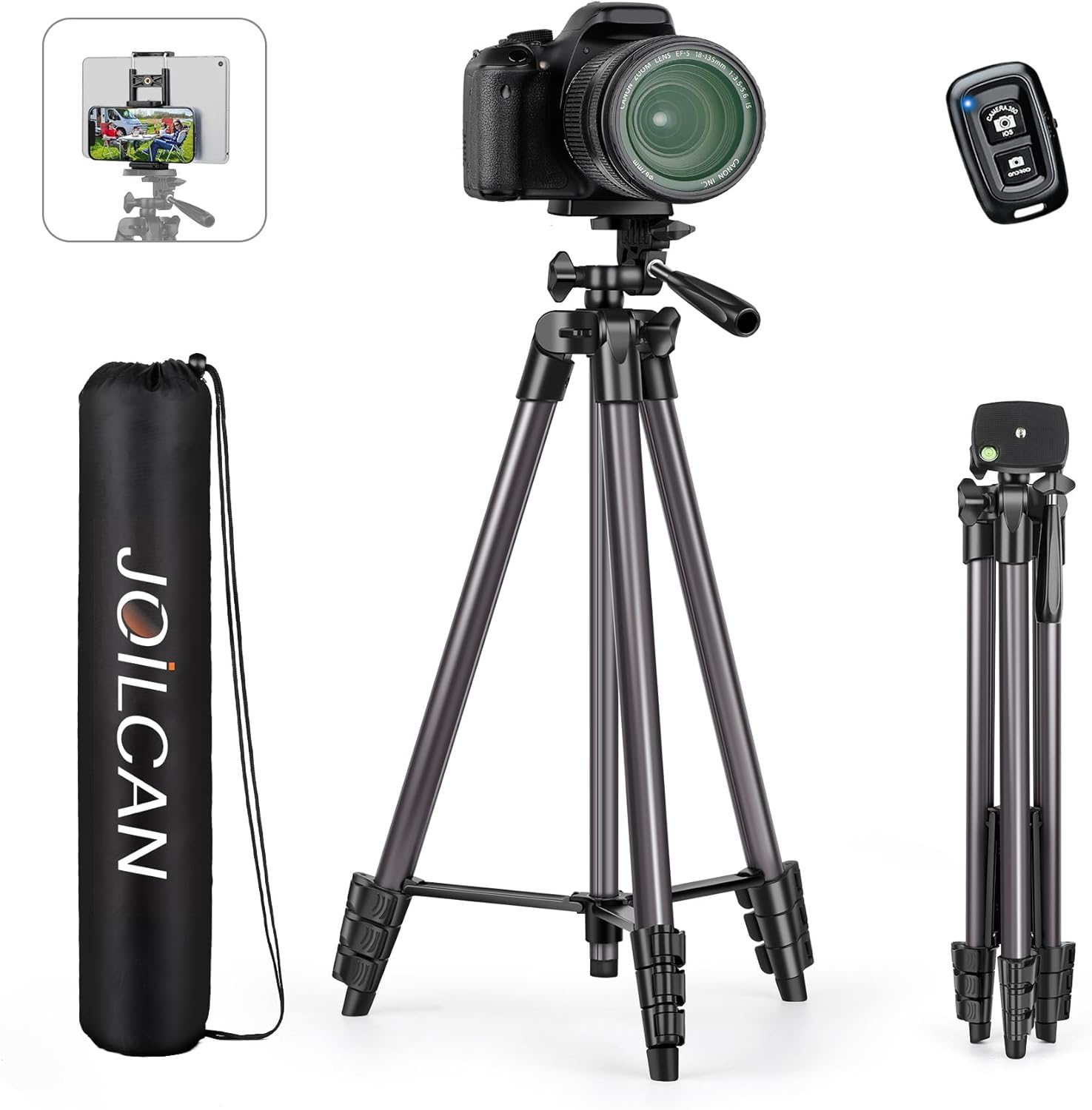 Amazon.com : 67" Tripods Camera Tripod, Remote Control Travel Tripod ...