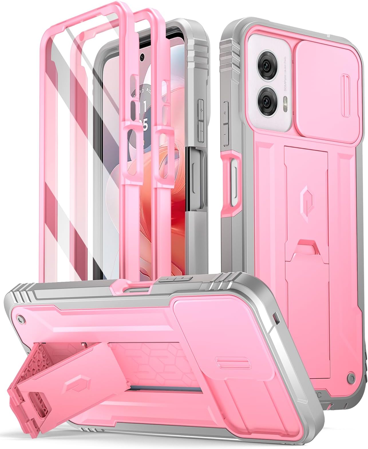 Coque pour Motorola Moto G 5G 2024 avec protecteur d'écran, hybride ...